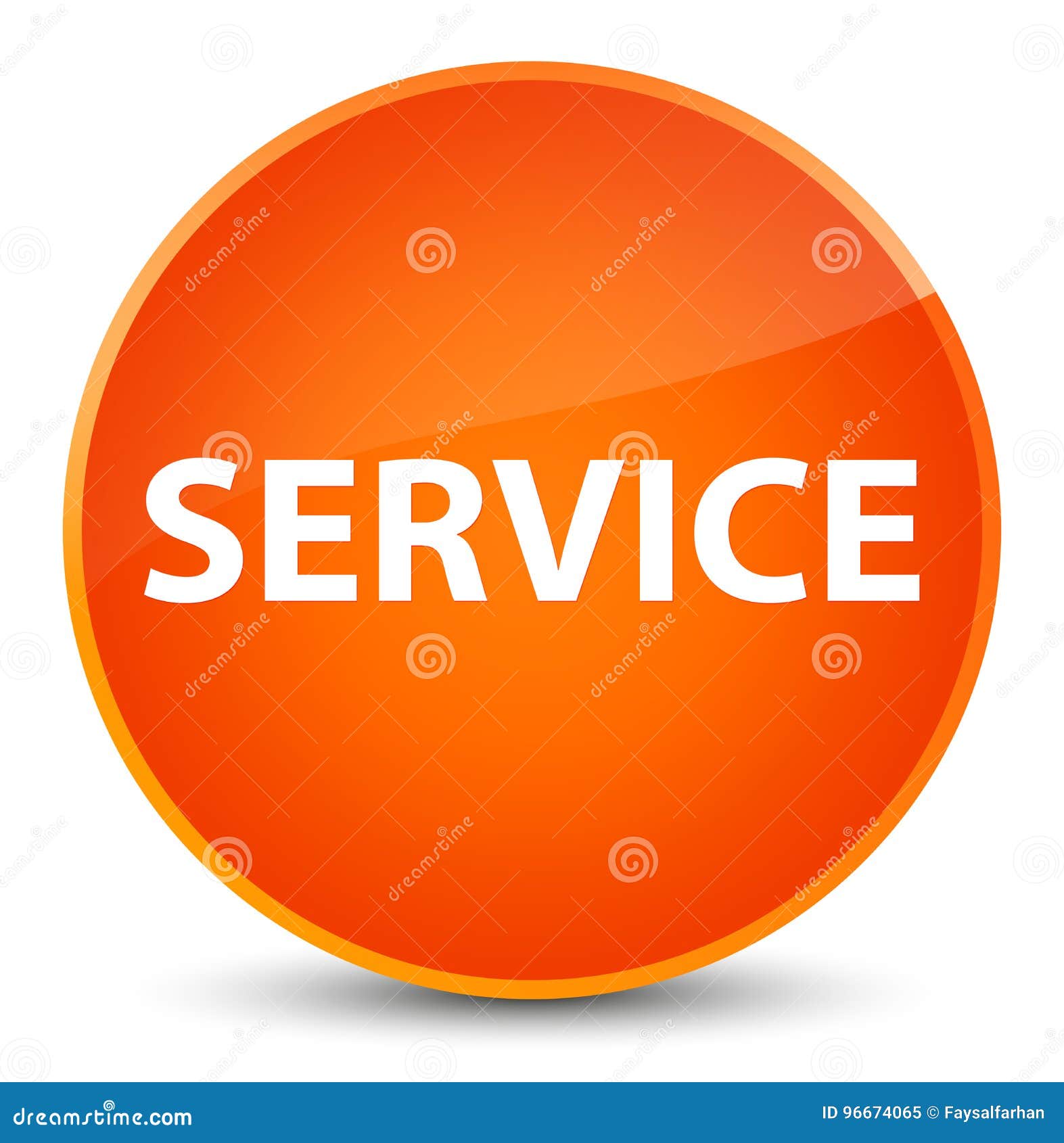 Service Elegant Orange Round Button Stock Illustration - Illustration ...