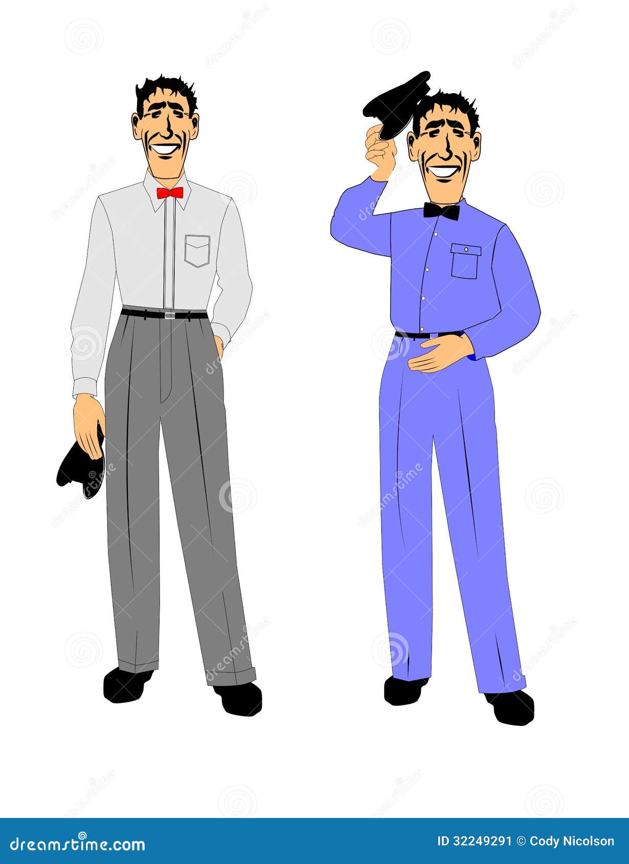 Service employees stock illustration. Illustration of nostalgia - 32249291