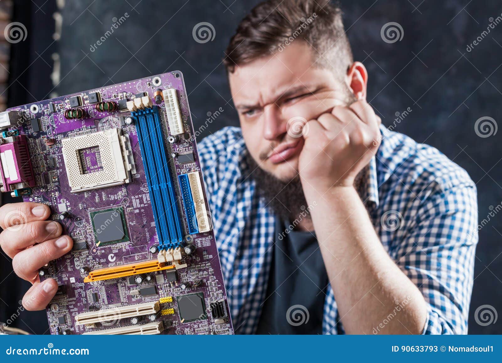 Service Engineer Fixing Problem with Motherboard Stock Image - Image of ...