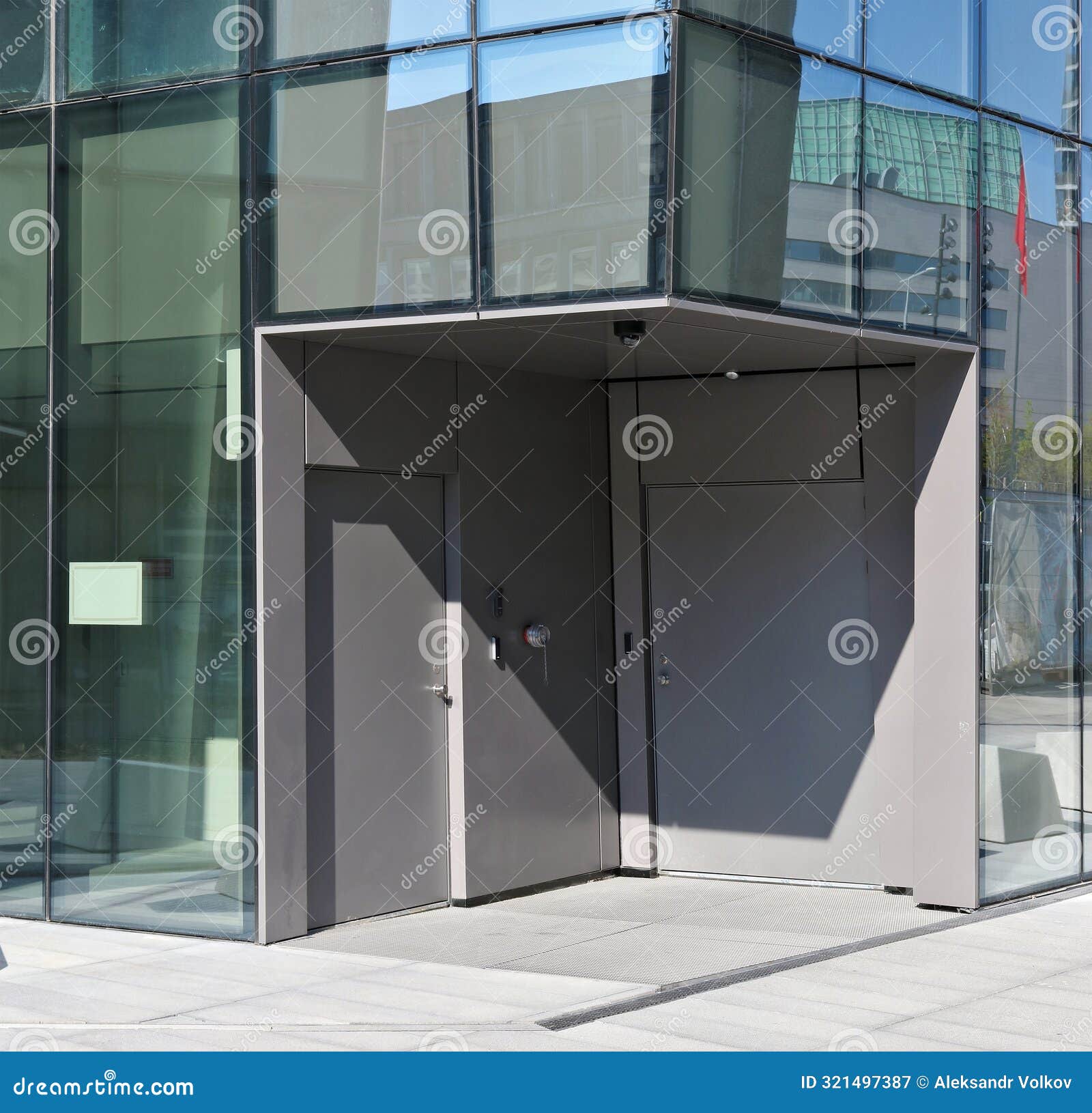 The Service Entrance To the Office Building is Equipped with a Fire ...