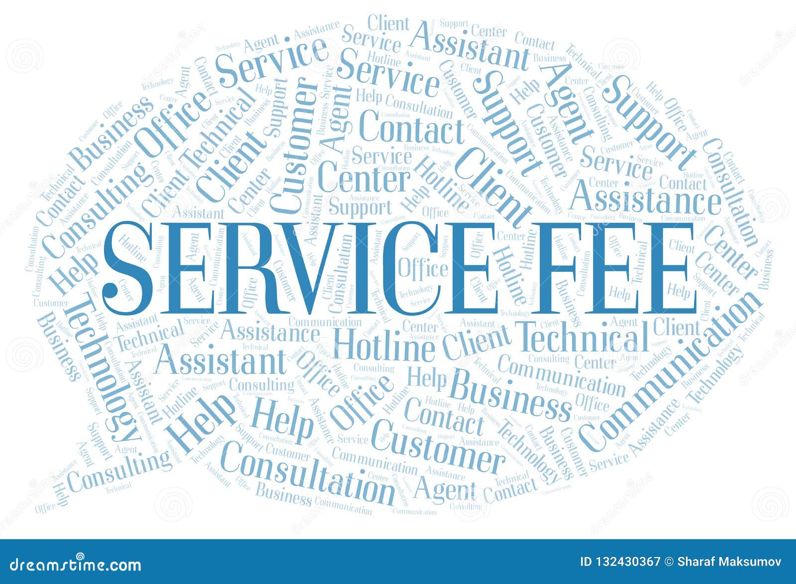 Service Fee word cloud stock illustration. Illustration of word - 132430367