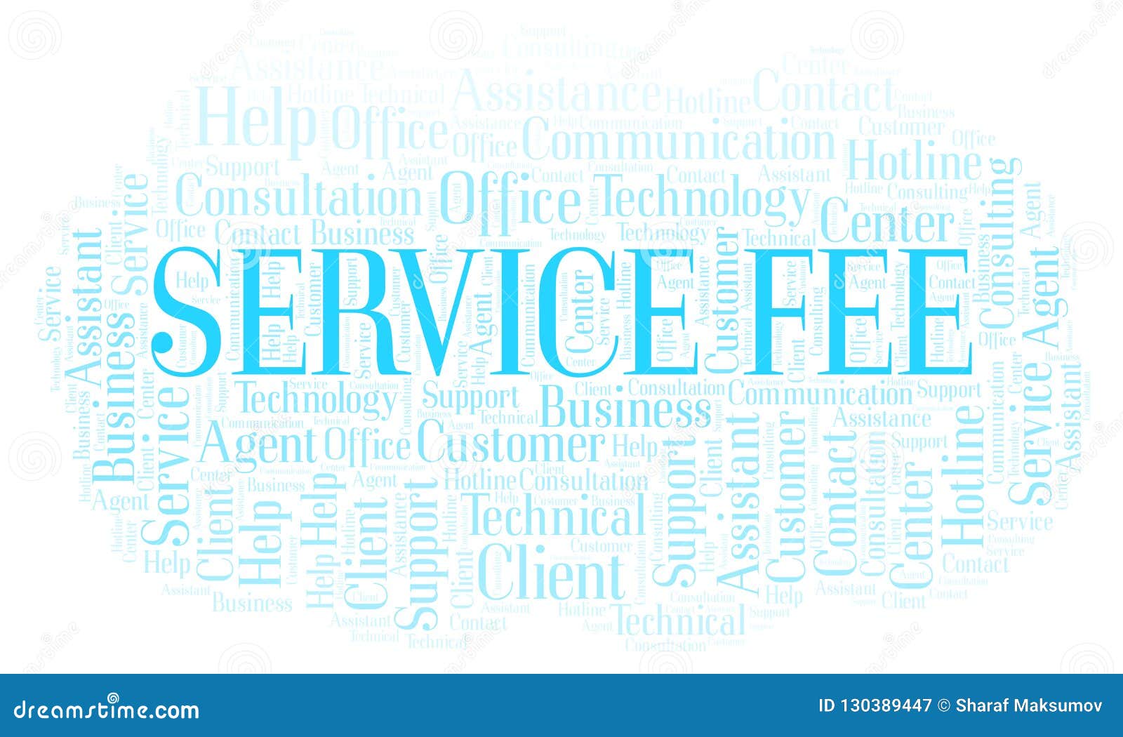 Service Fee word cloud. stock illustration. Illustration of hotline ...