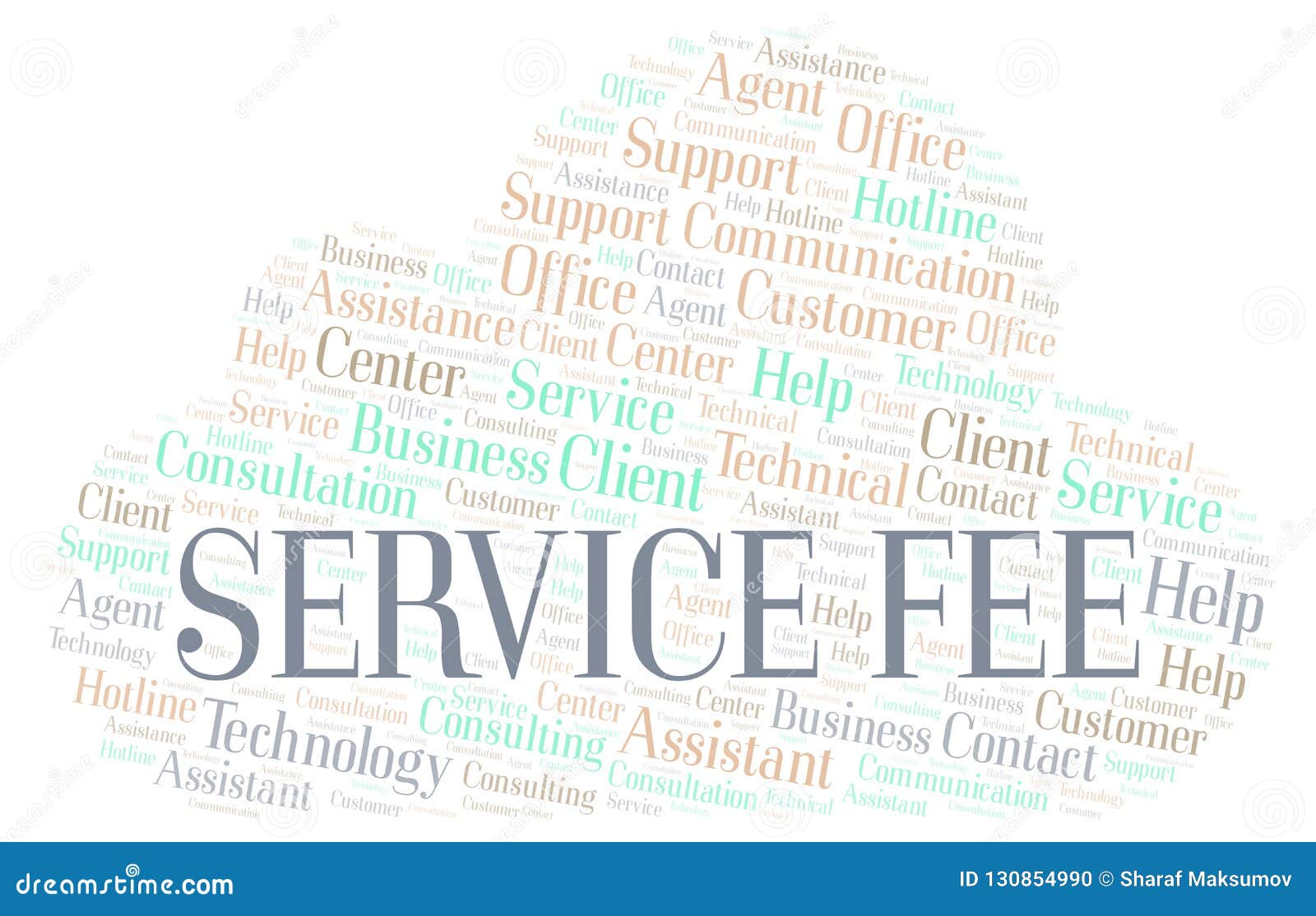 Service Fee word cloud. stock illustration. Illustration of print ...