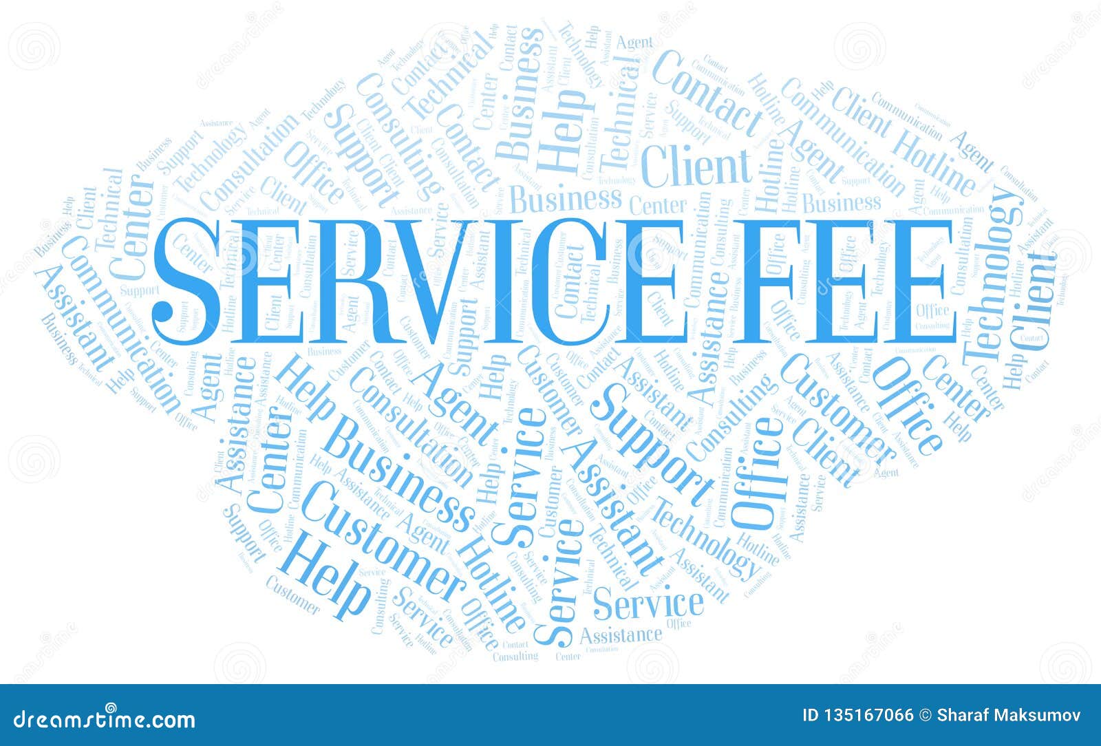 Service Fee word cloud stock illustration. Illustration of bubble ...