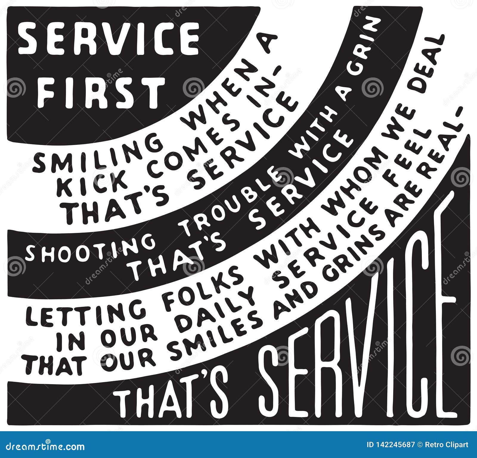 Service First stock vector. Illustration of service - 142245687