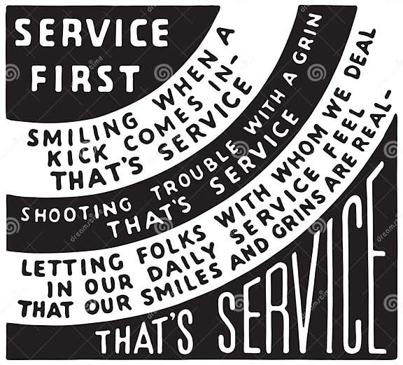 Service First stock vector. Illustration of service - 142245687