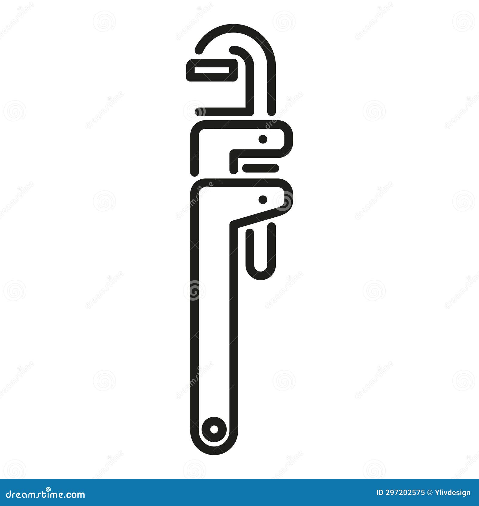 Service Fix Key Icon Outline Vector. Wash Pipe Fix Stock Illustration ...