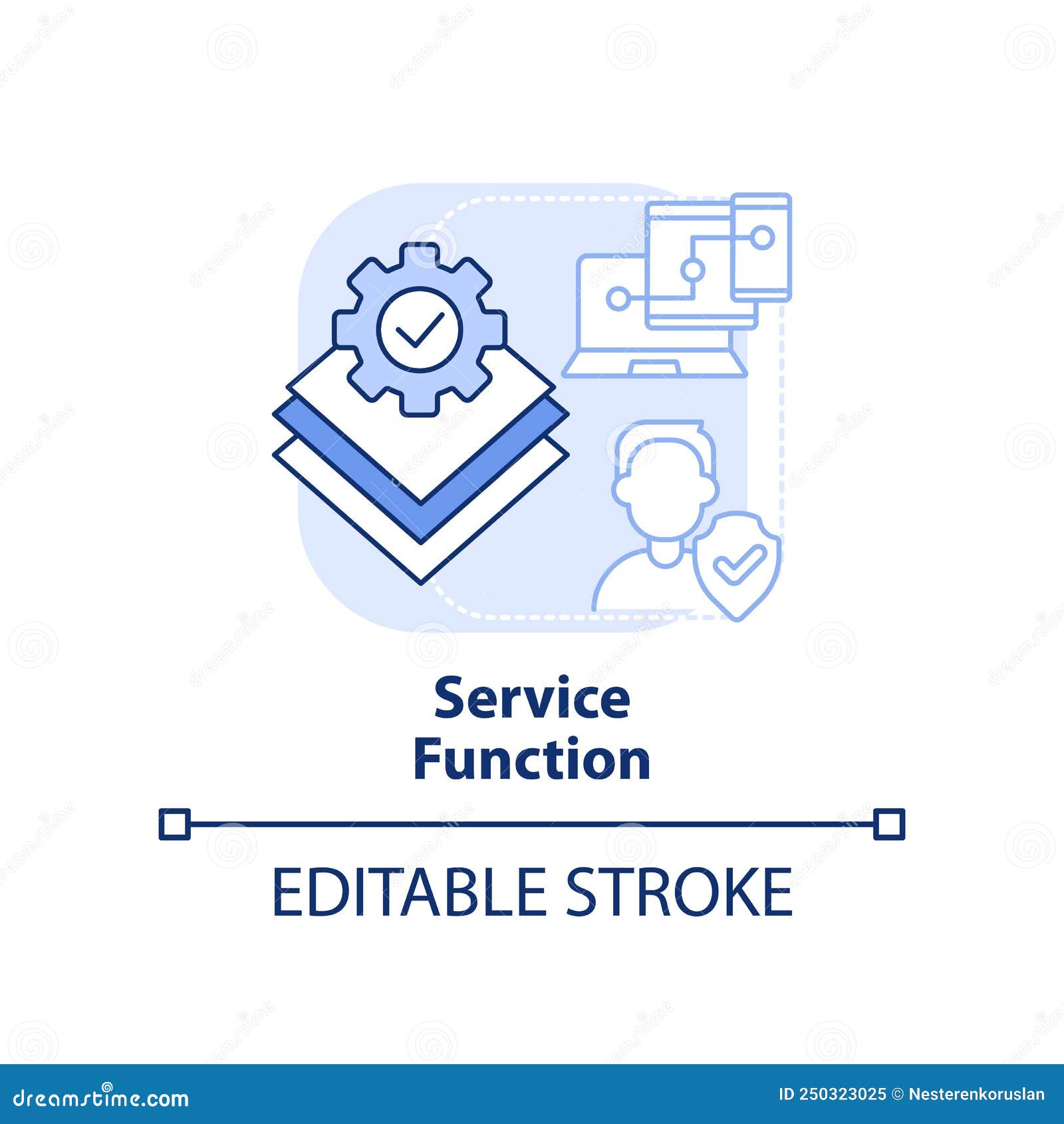 Service Function Light Blue Concept Icon Stock Vector - Illustration of ...