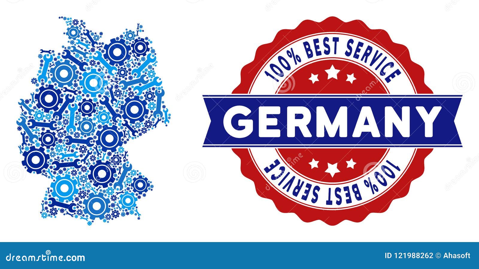 Composition Germany Map of Service Tools Stock Vector - Illustration of ...