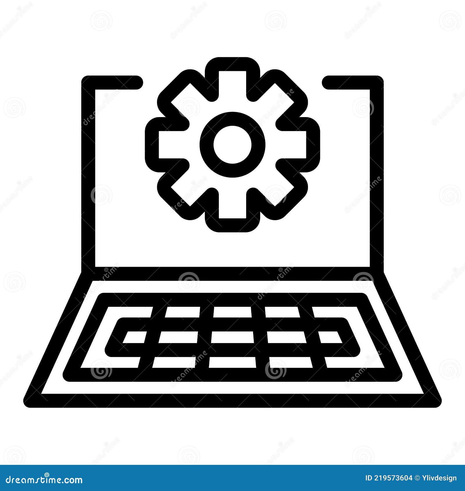 Service Help Computer Icon, Outline Style Stock Vector - Illustration ...