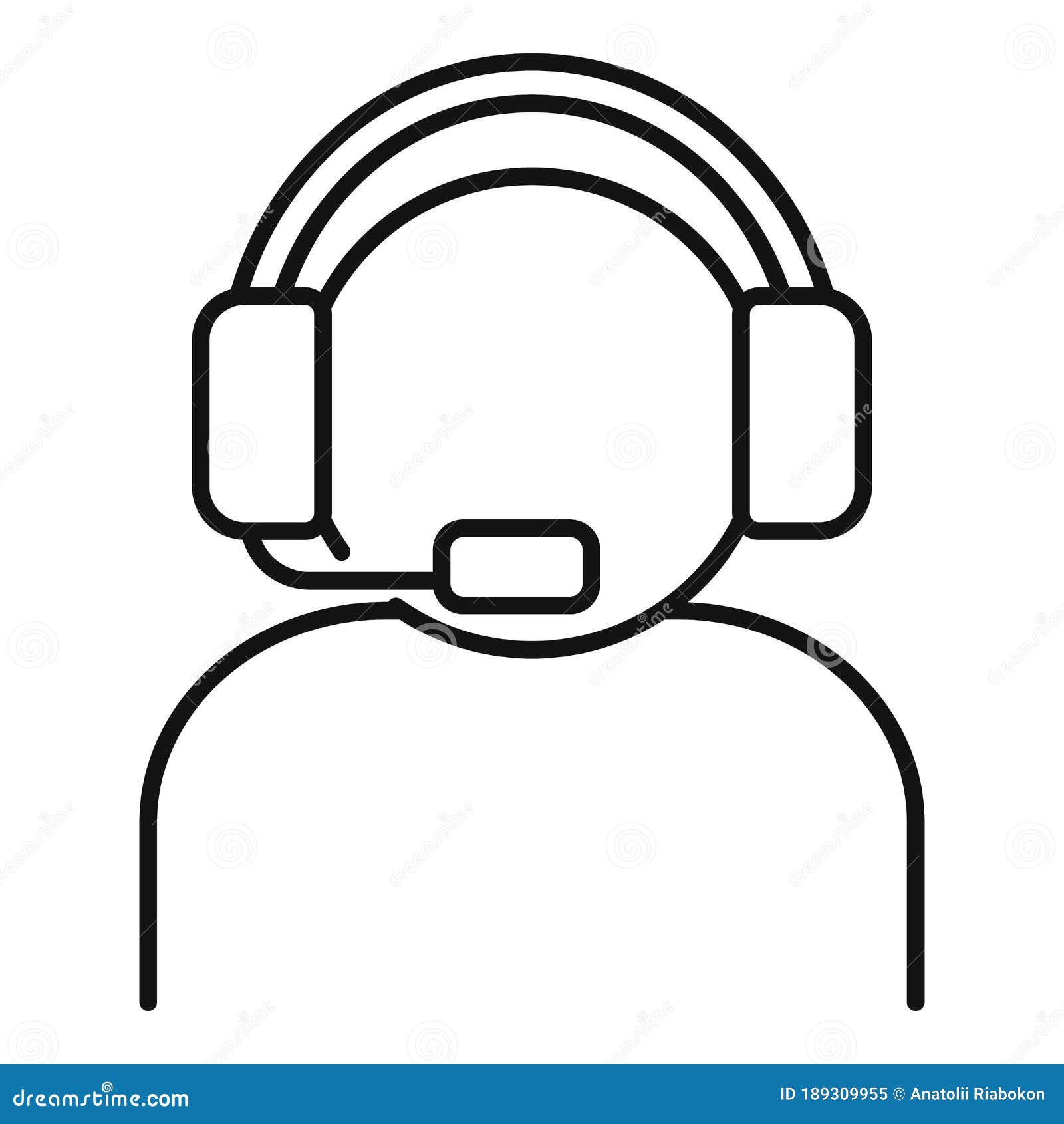 Service Helpdesk Icon, Outline Style Stock Vector - Illustration of ...