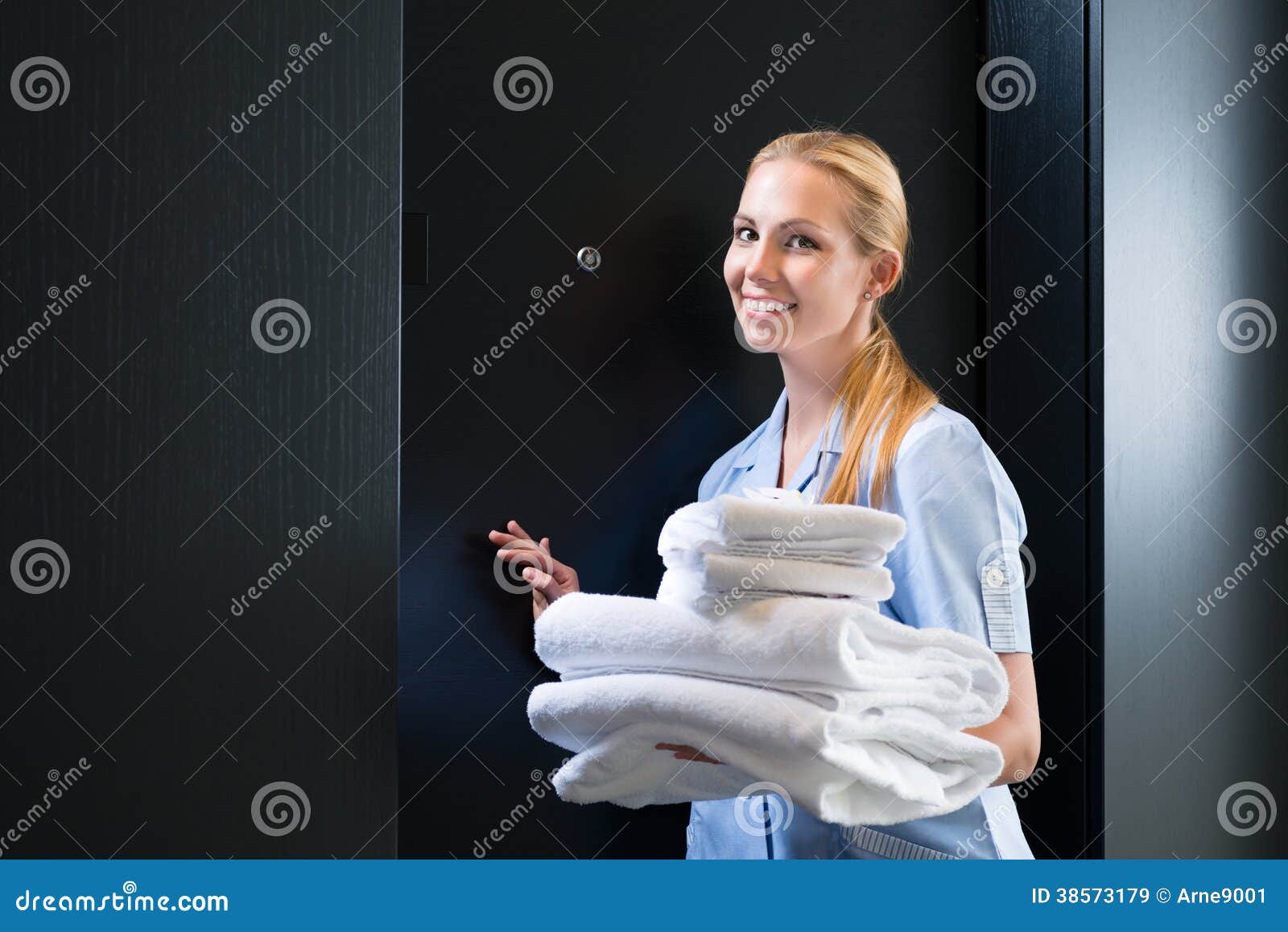 Service in Hotel, Maid with Vacuum Cleaner Stock Image - Image of ...