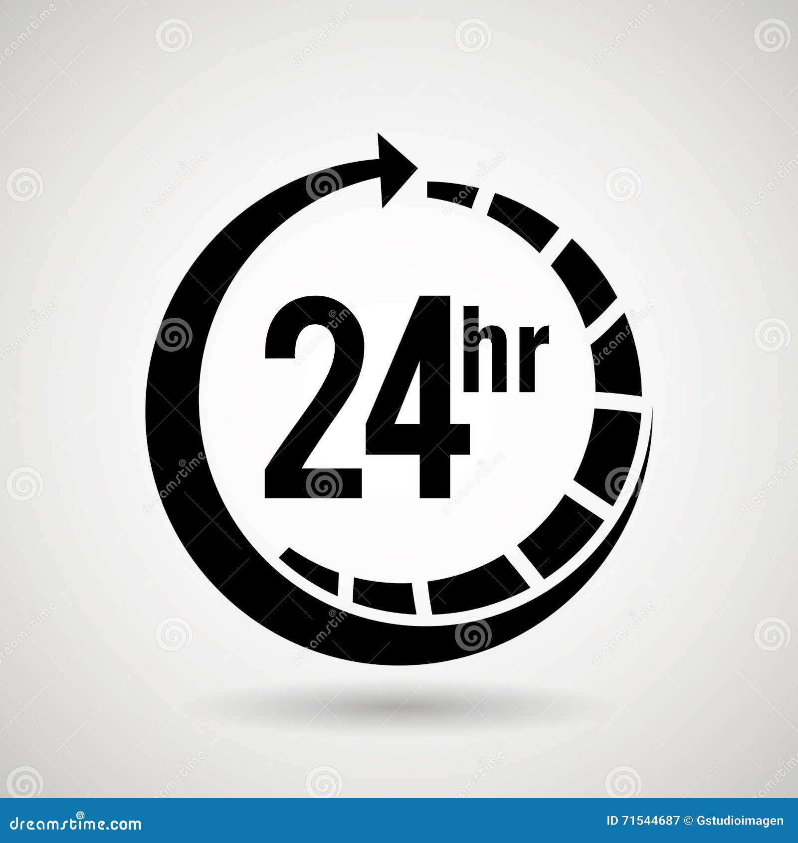 Service 24 hours design stock illustration. Illustration of service ...