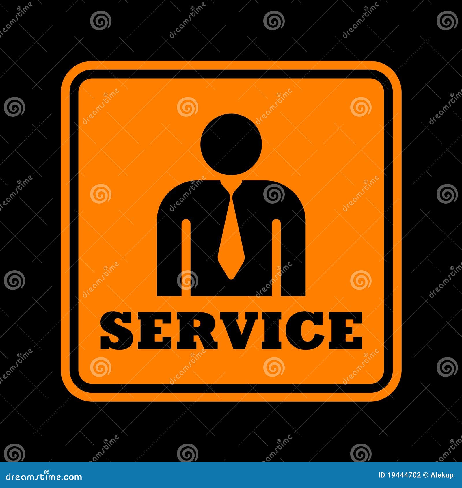 Service icon stock vector. Illustration of black, square - 19444702
