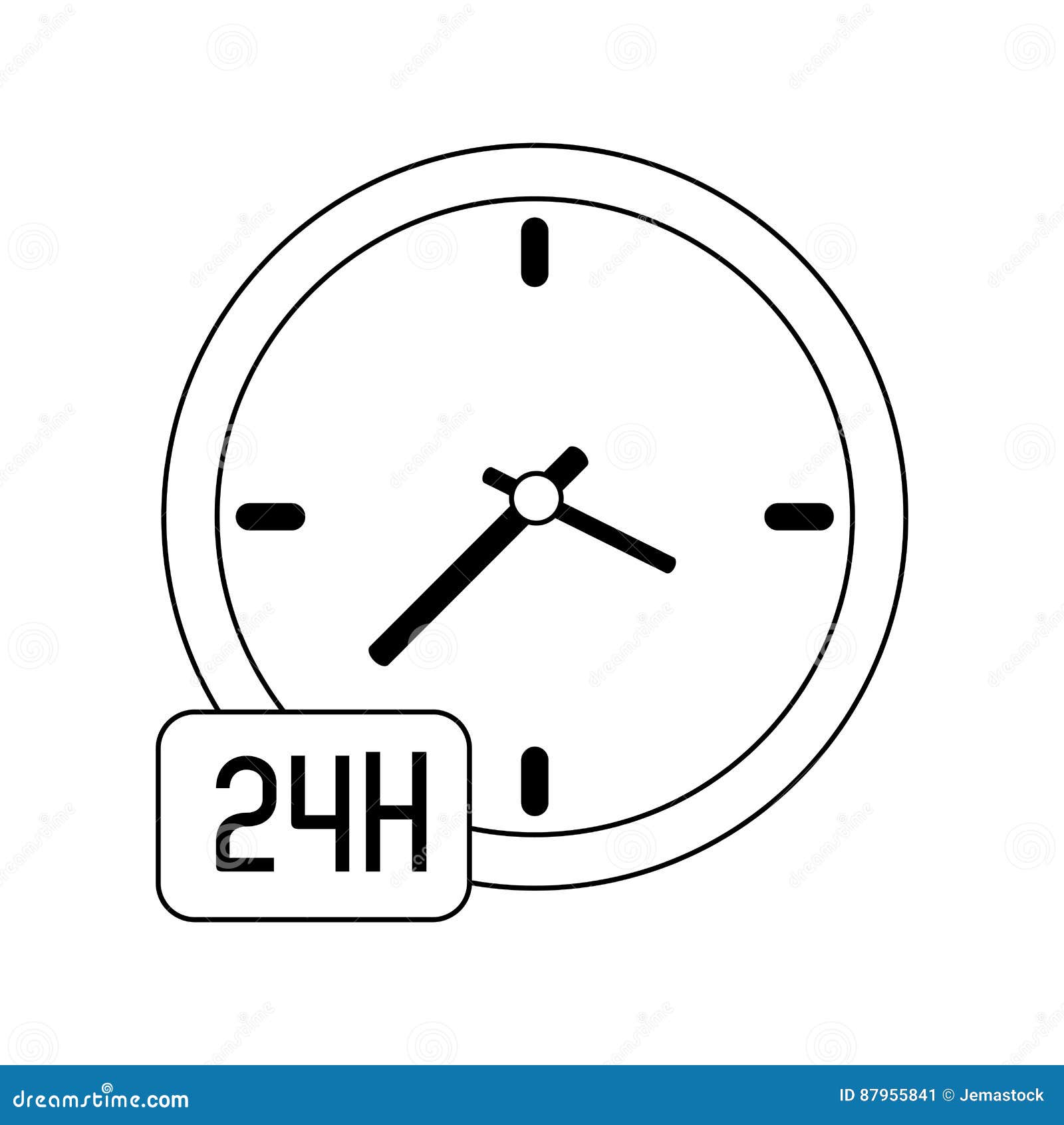 24 7 service icon image stock image. Image of days, hour - 87955841