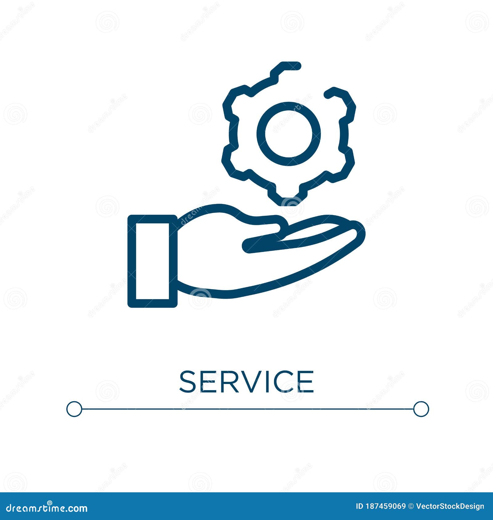 Service Icon. Linear Vector Illustration. Outline Service Icon Vector ...