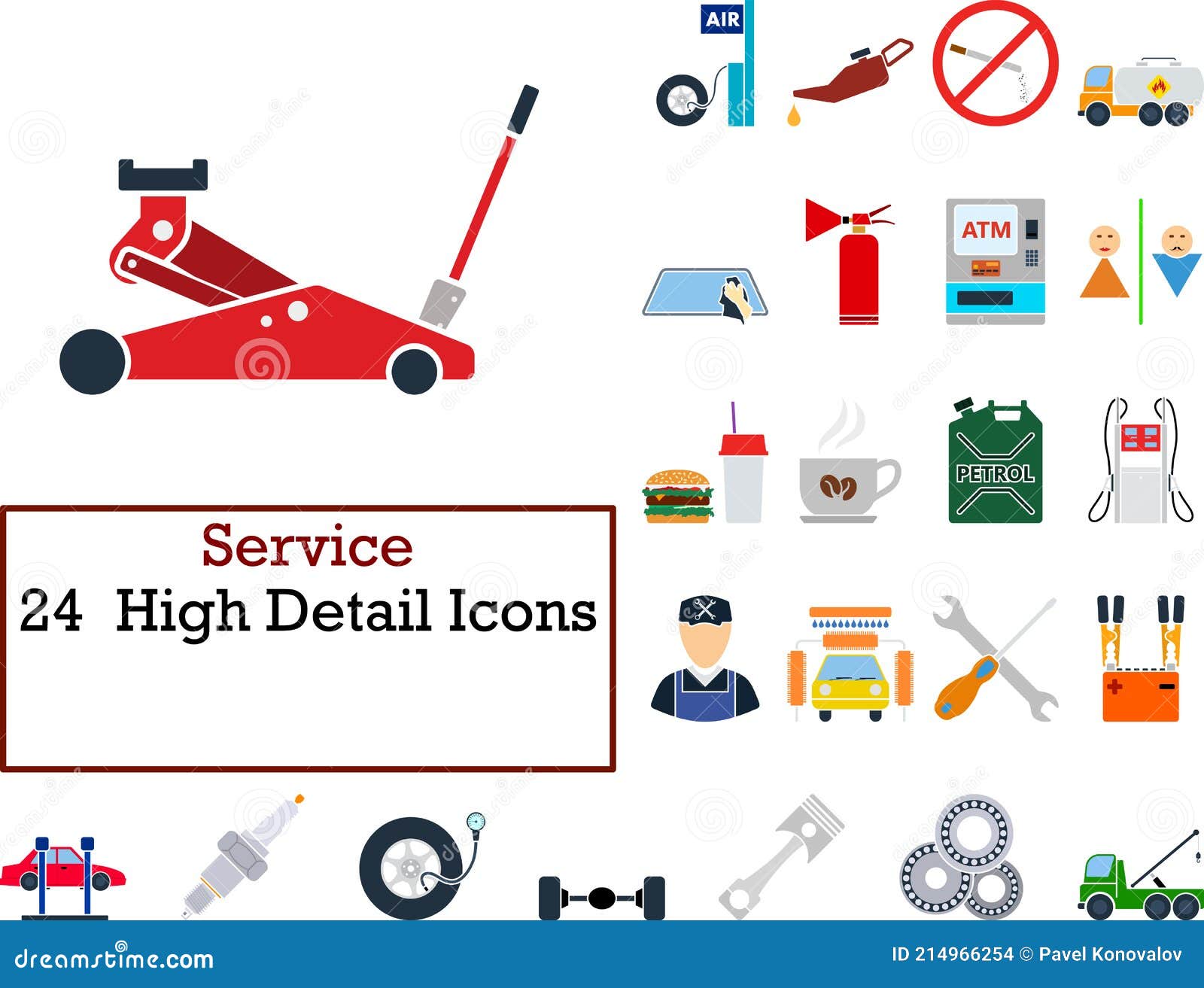 Service Icon Set stock vector. Illustration of machine - 214966254