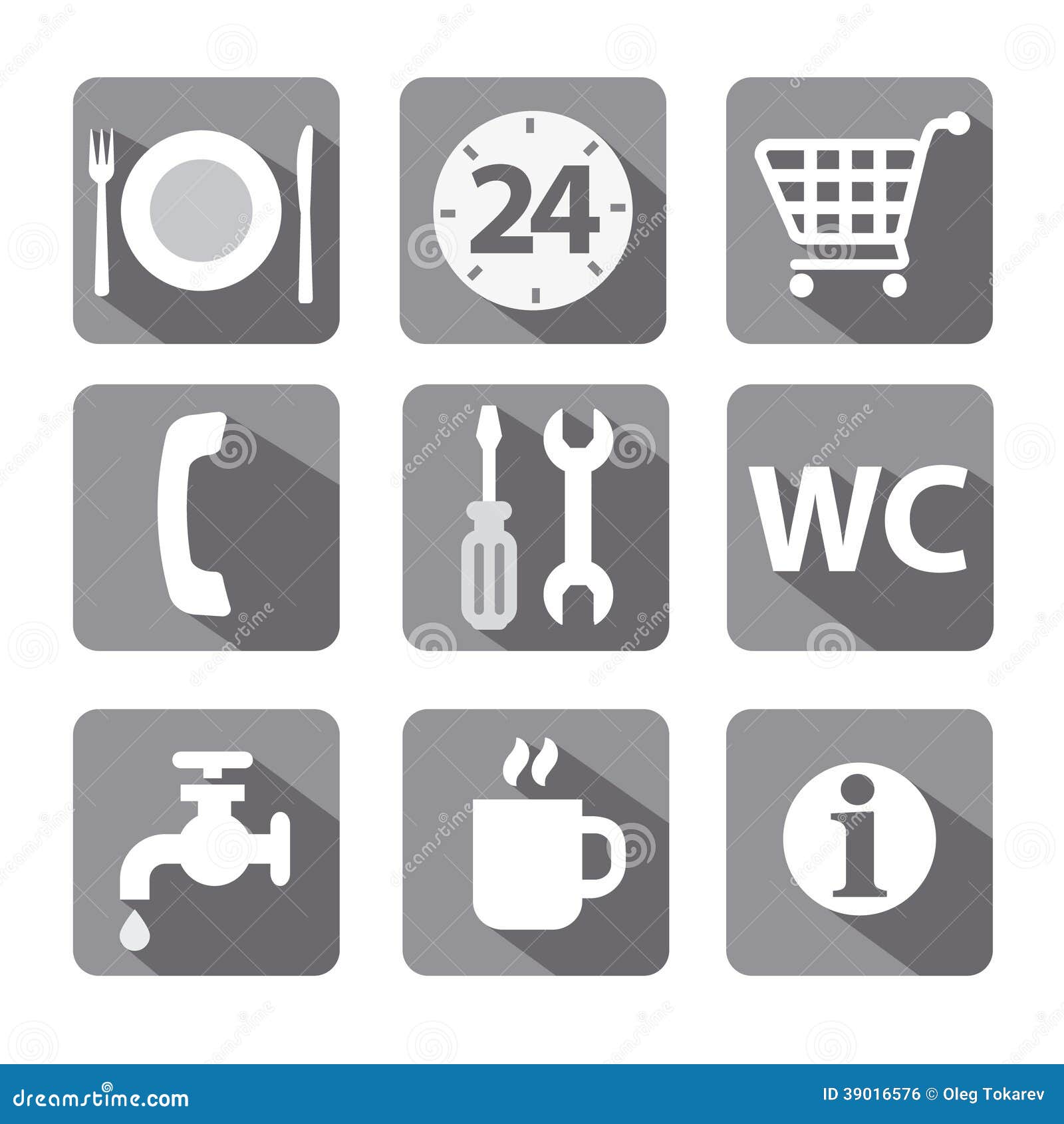Service icon set flat stock illustration. Illustration of auto - 39016576