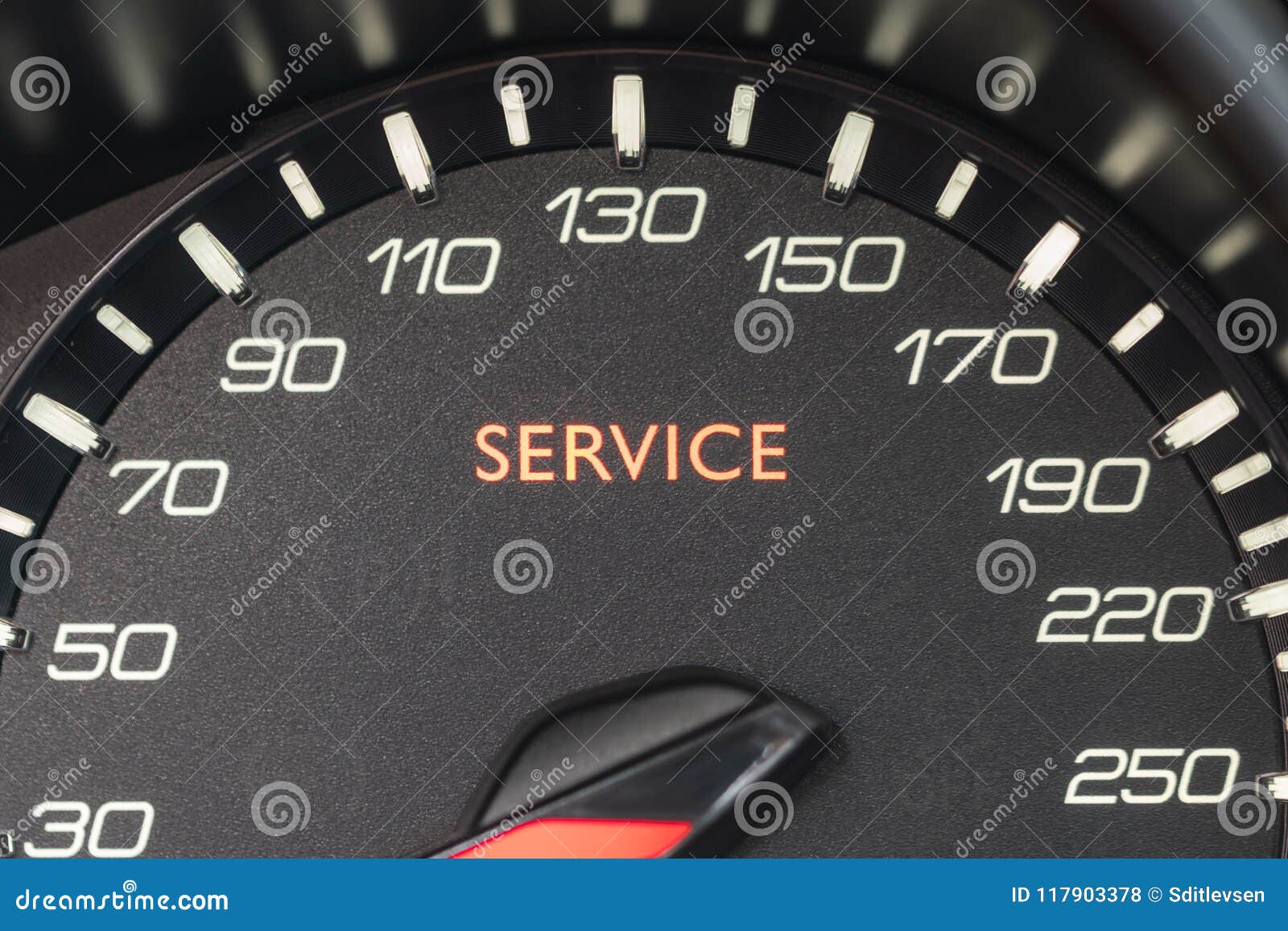 Service Illuminated To Remind of Maintenance Stock Photo - Image of ...