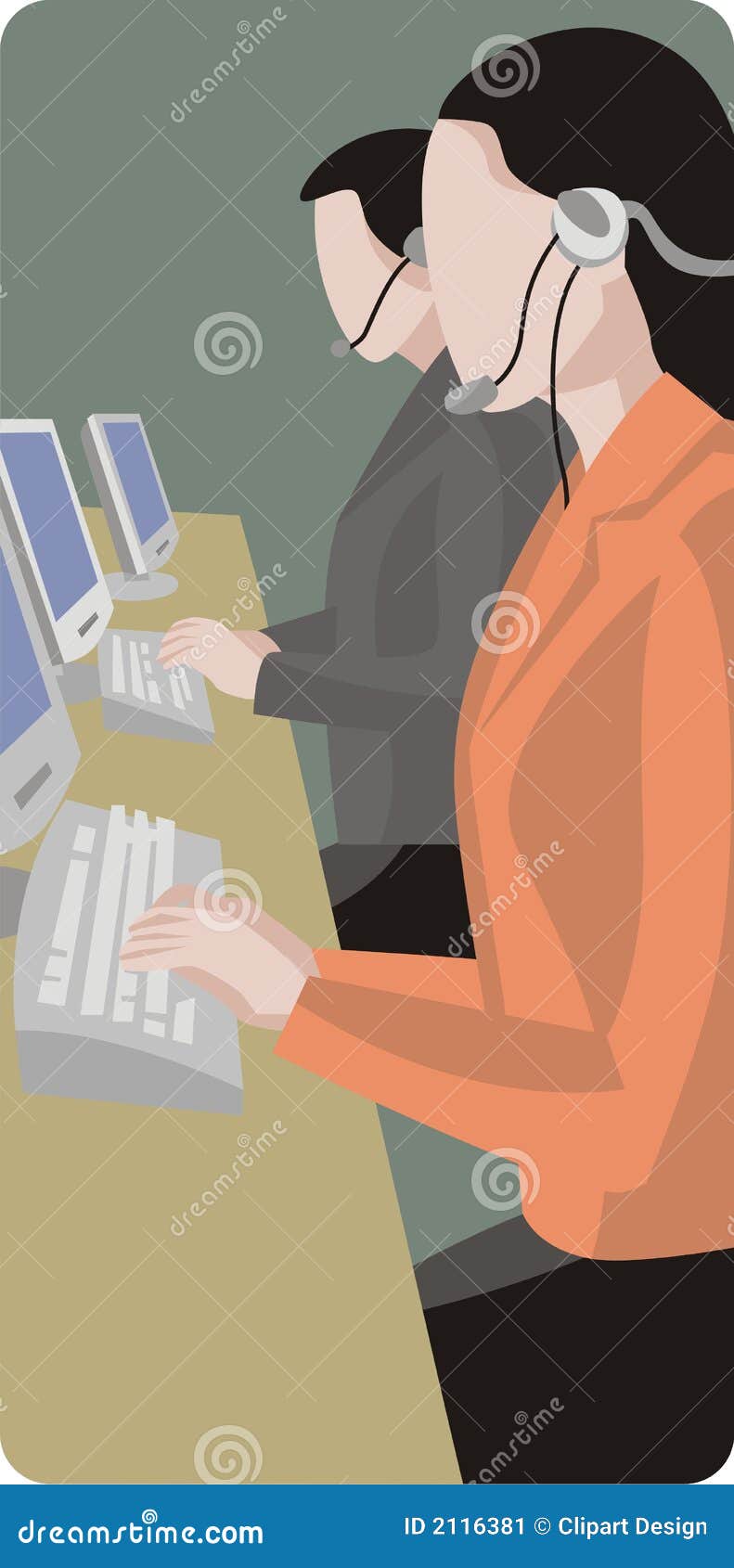Service Illustration Series Stock Vector - Illustration of desk ...