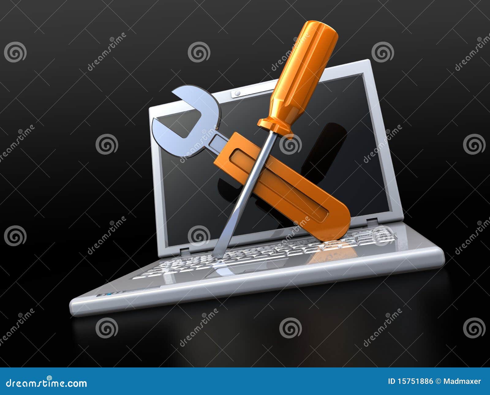 Service informatique illustration stock. Illustration du clé - 15751886