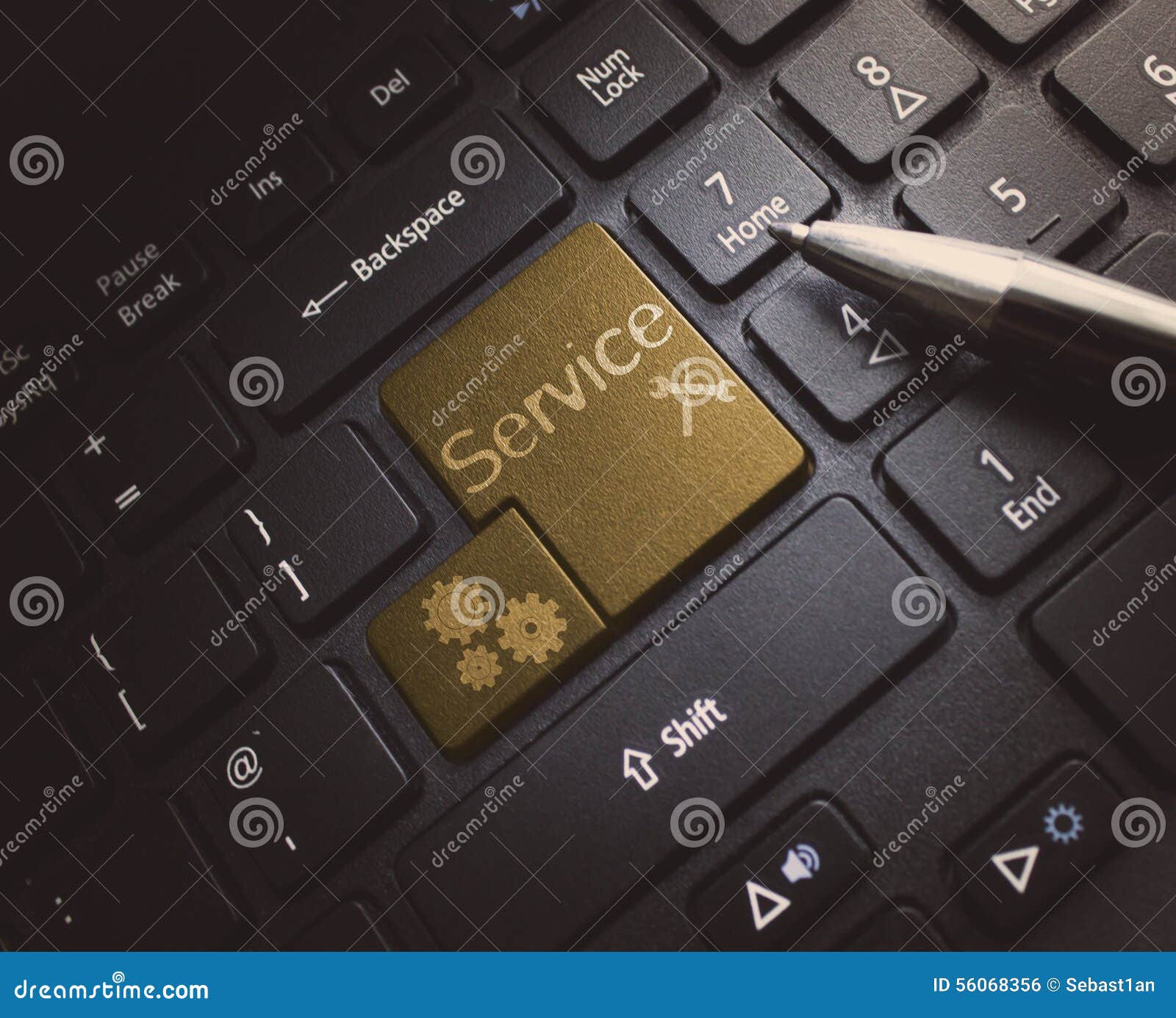 Service Keyboard stock photo. Image of laptop, detection - 56068356