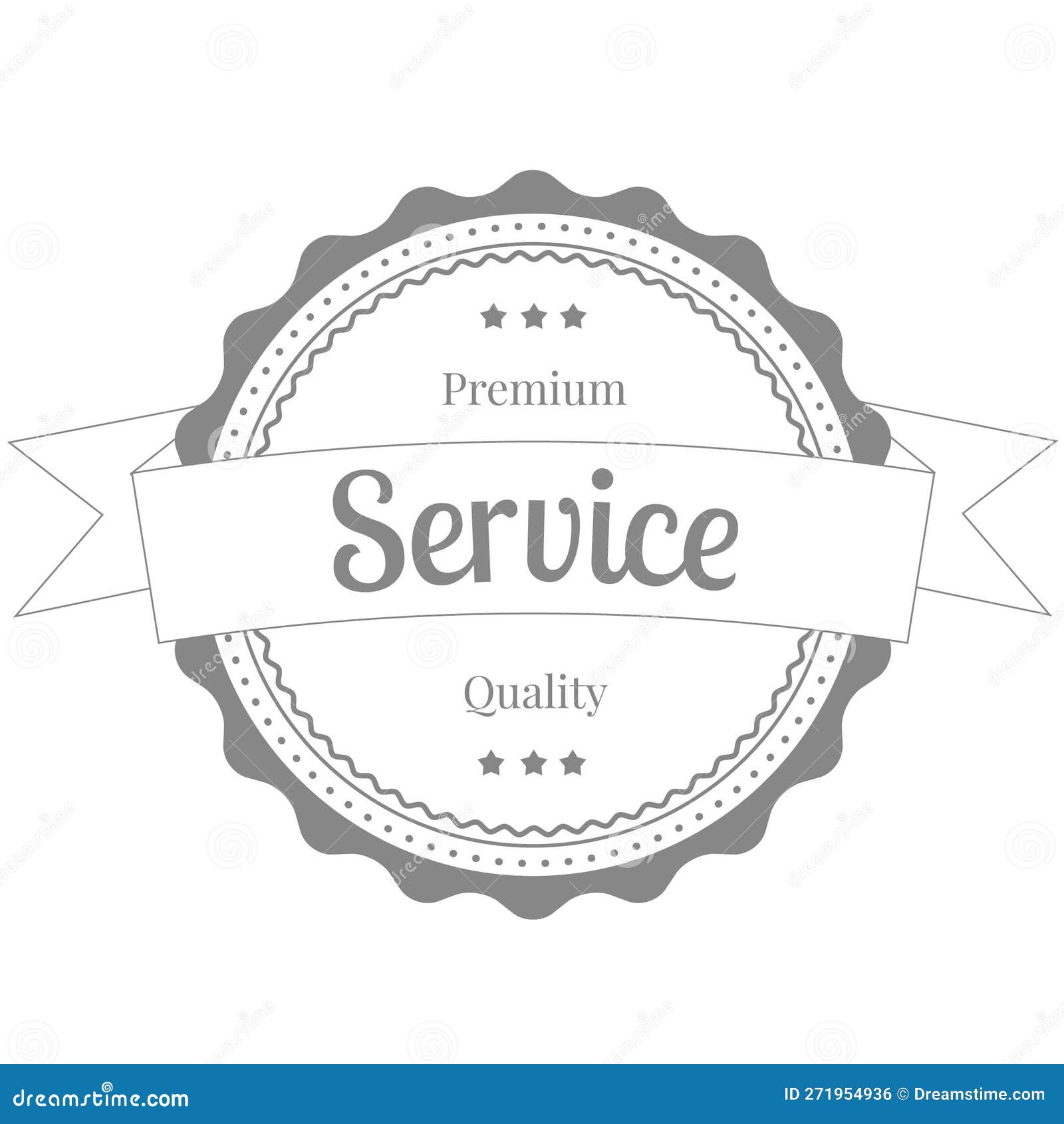 Service Label Sticker Badge Stock Illustration - Illustration of vector ...