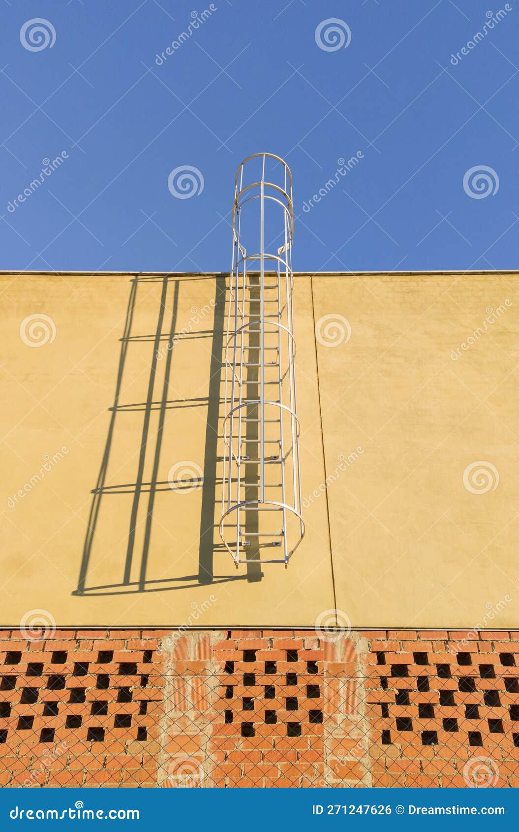 Service Ladder Installed on a Commercial Premises Stock Photo - Image ...