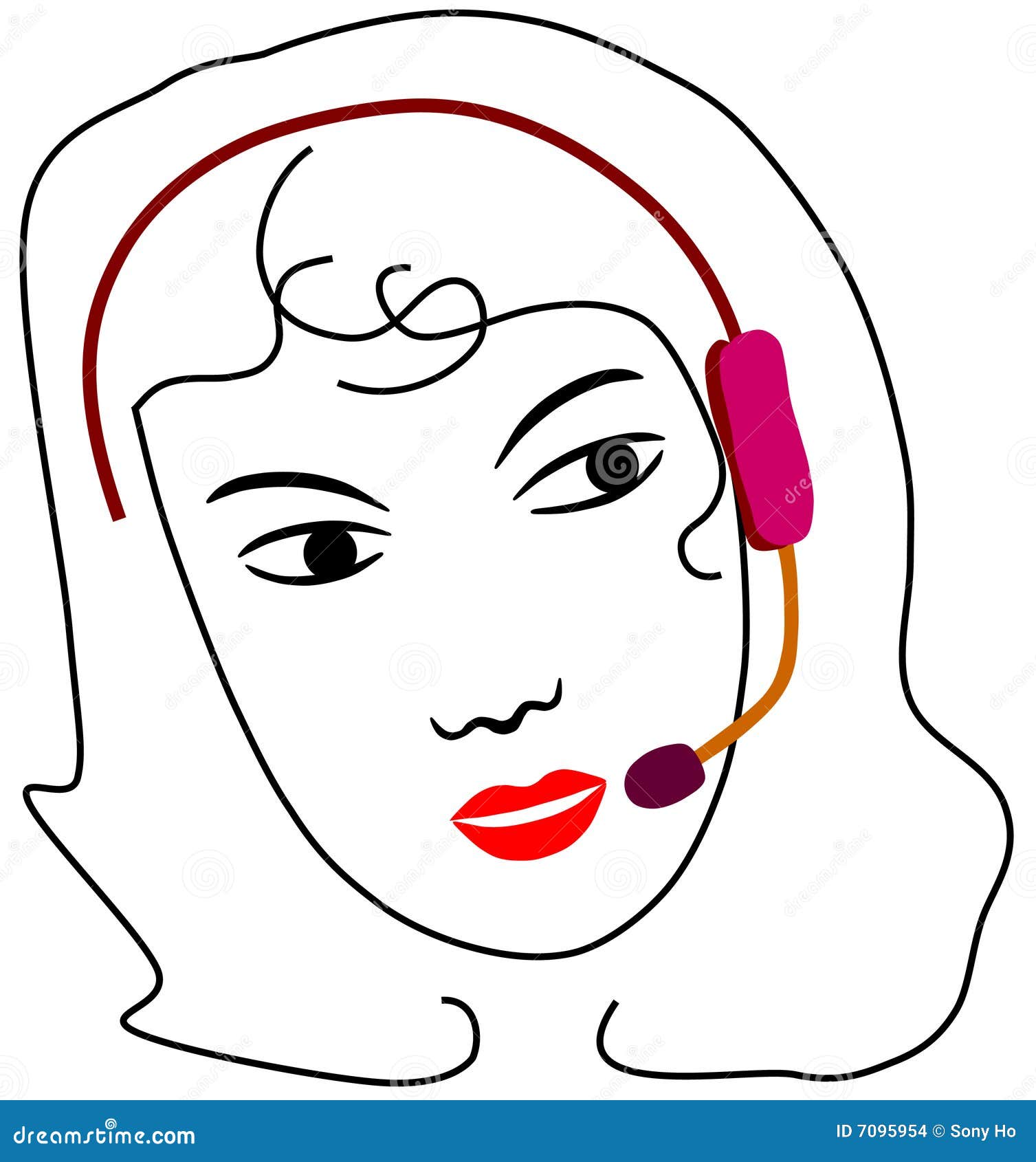 Service lady stock illustration. Illustration of brown - 7095954