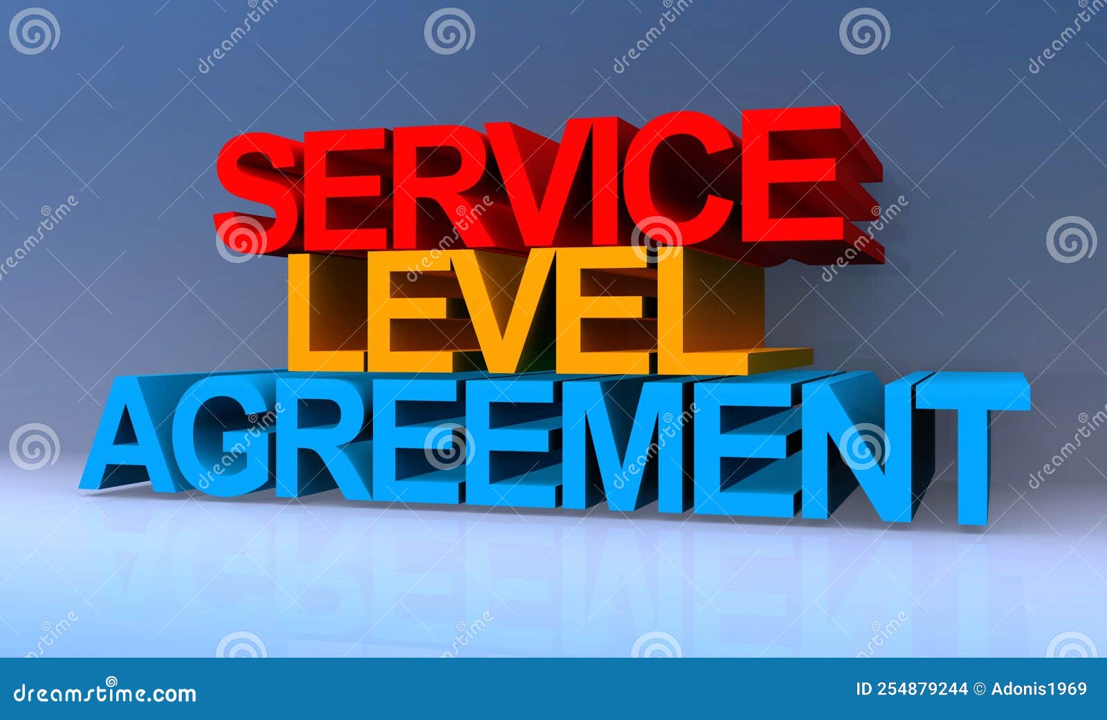 SLA - Service Level Agreement Document, Contract Form. Vector ...