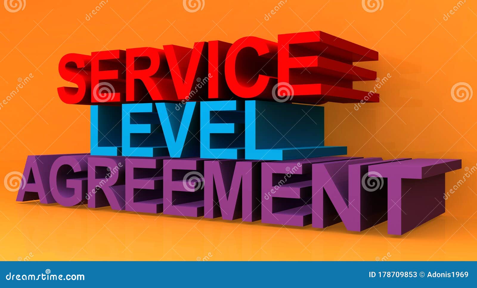 Service level agreement stock illustration. Illustration of objective ...