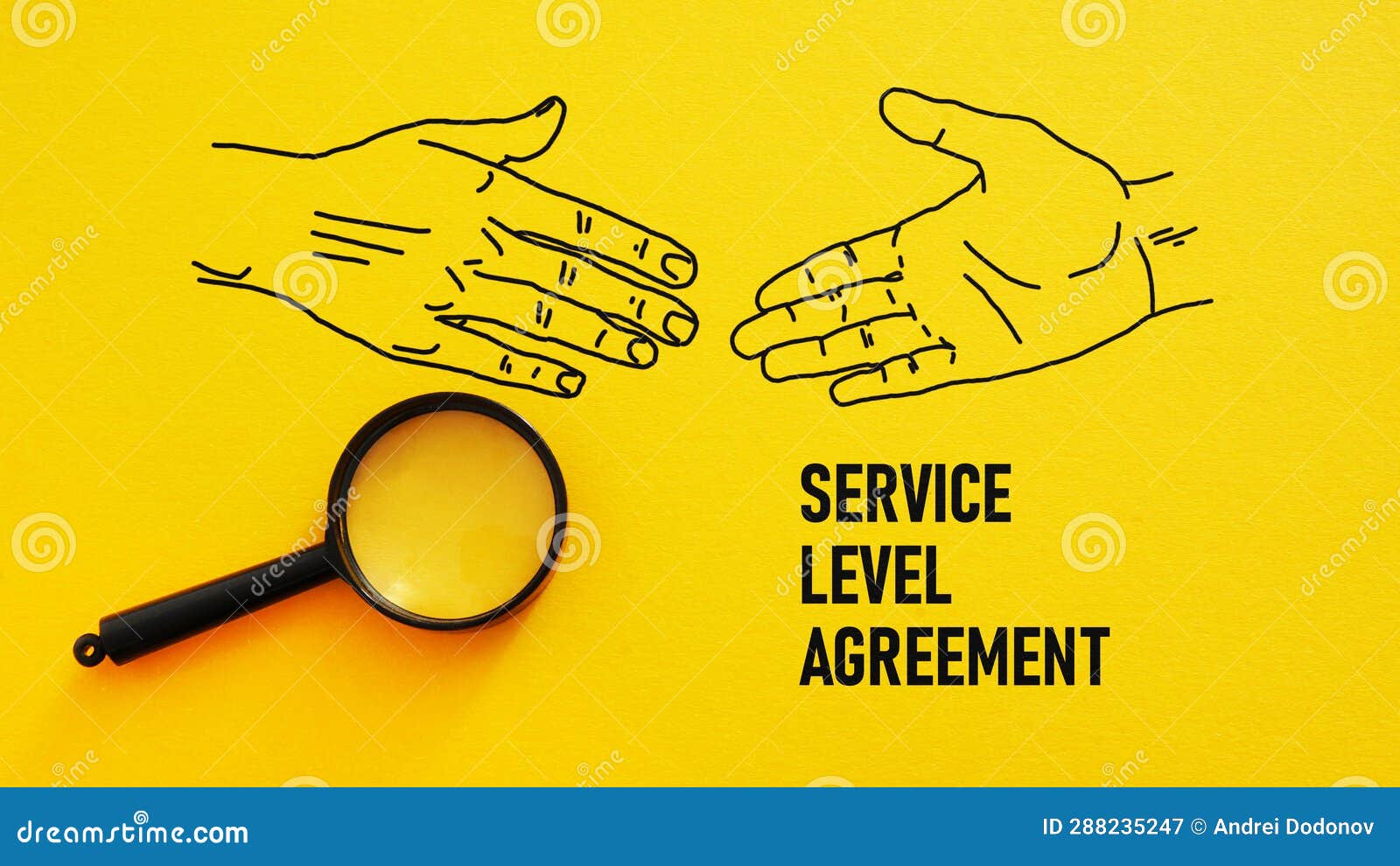Service Level Agreement SLA is Shown Using the Text and Picture of the ...