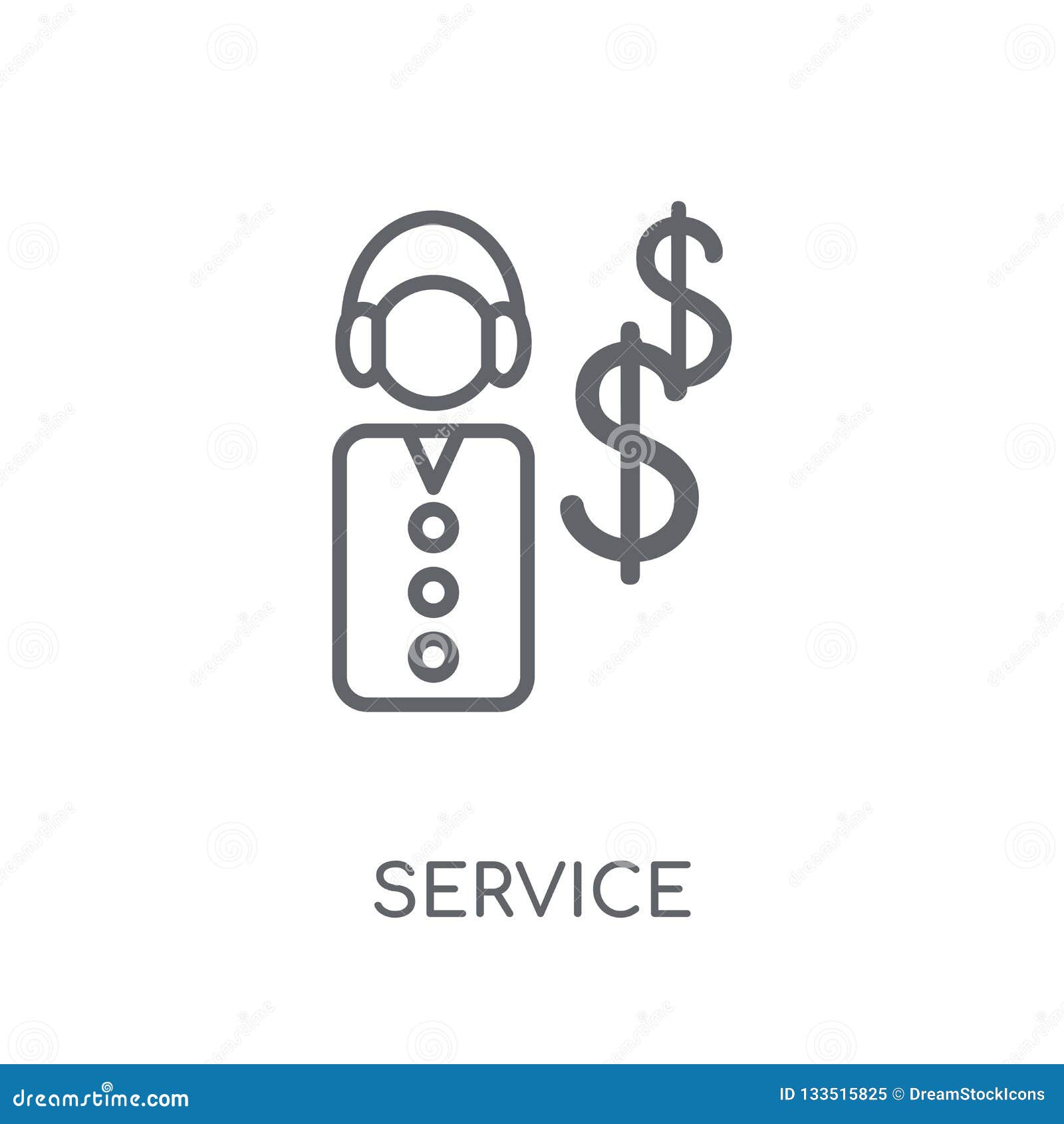 Service Linear Icon. Modern Outline Service Logo Concept on Whit Stock ...