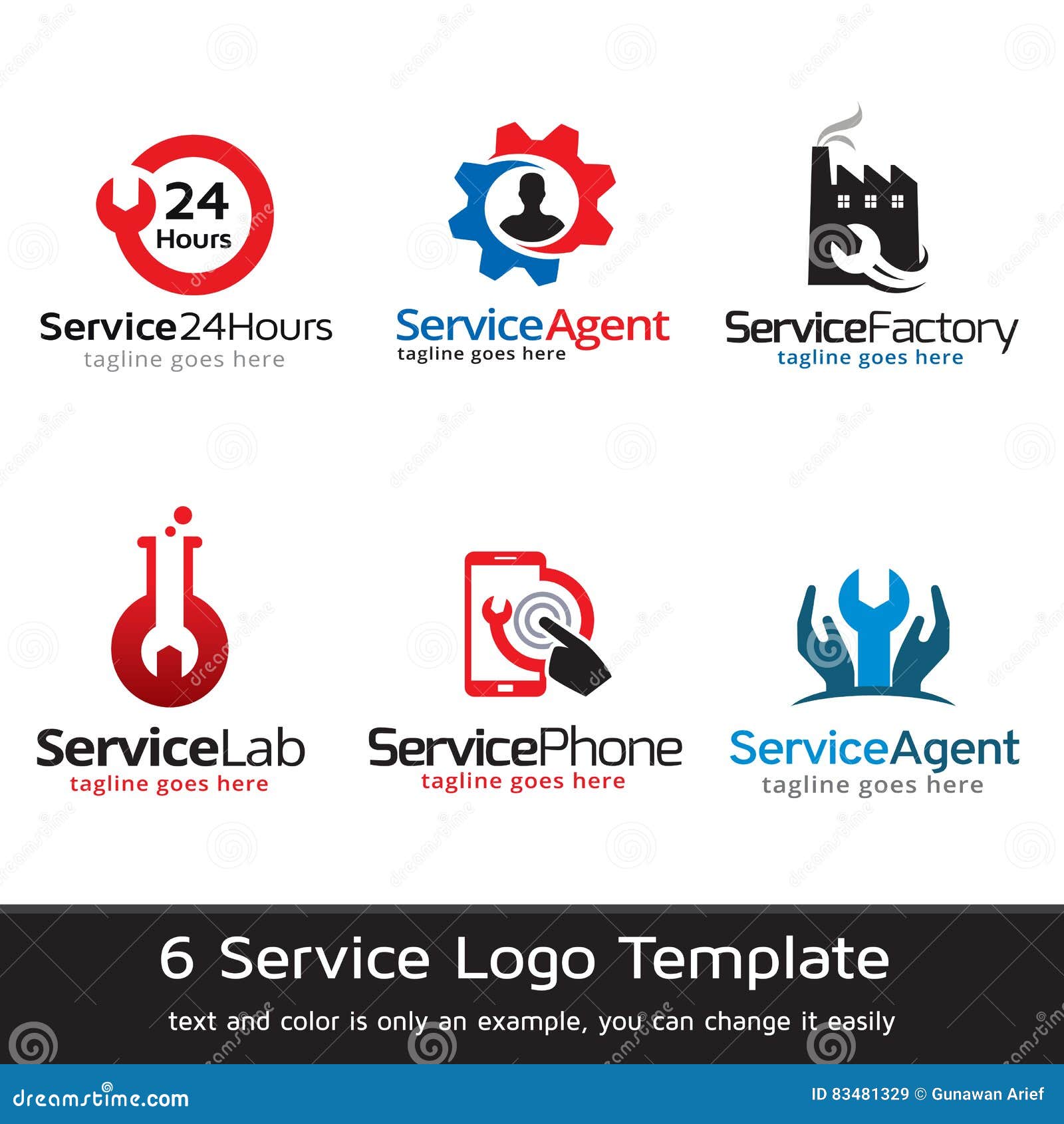 Service Logo Template Design Vector Stock Vector - Illustration of ...