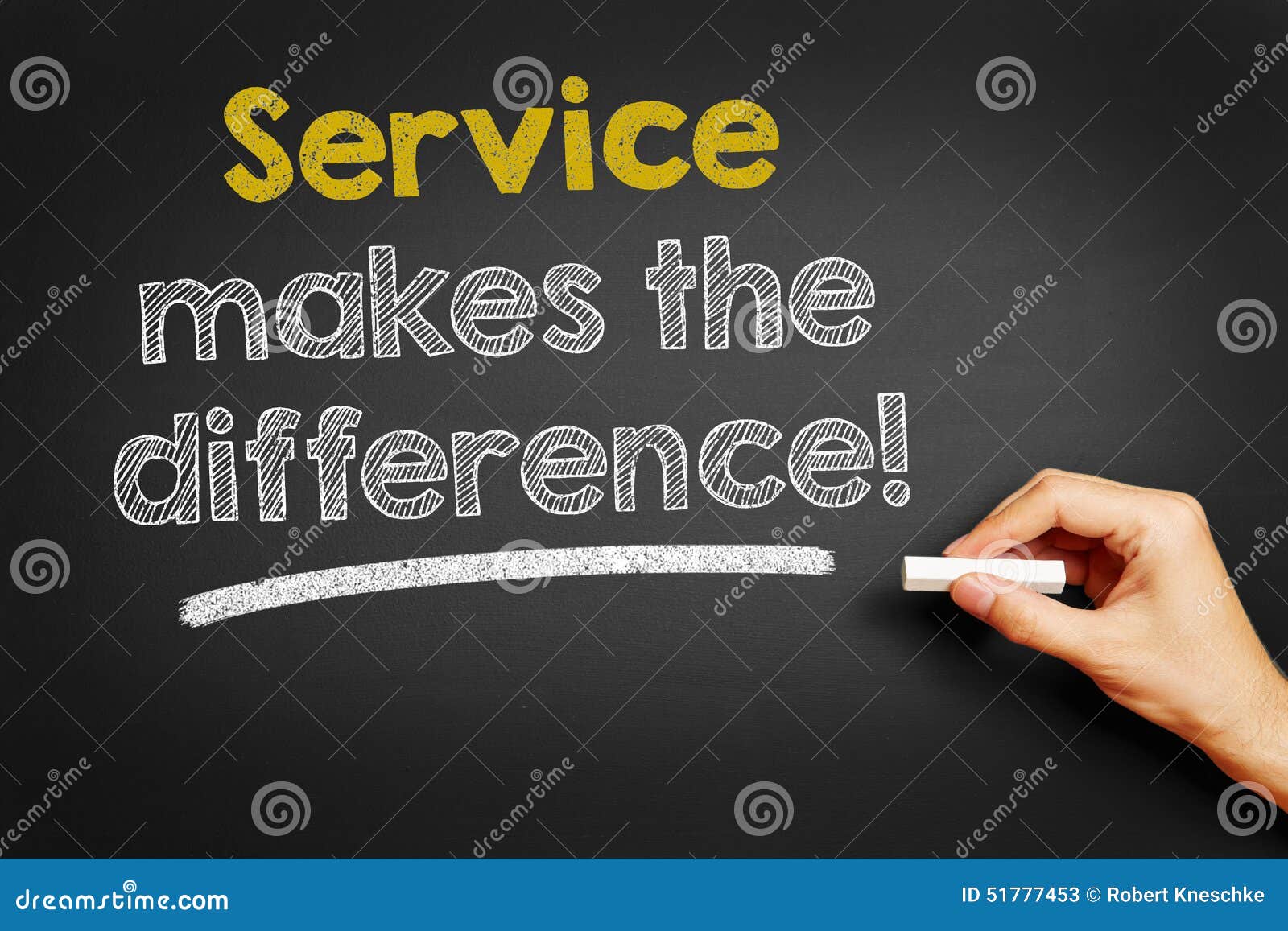 Service Makes the Difference! Stock Image - Image of education ...