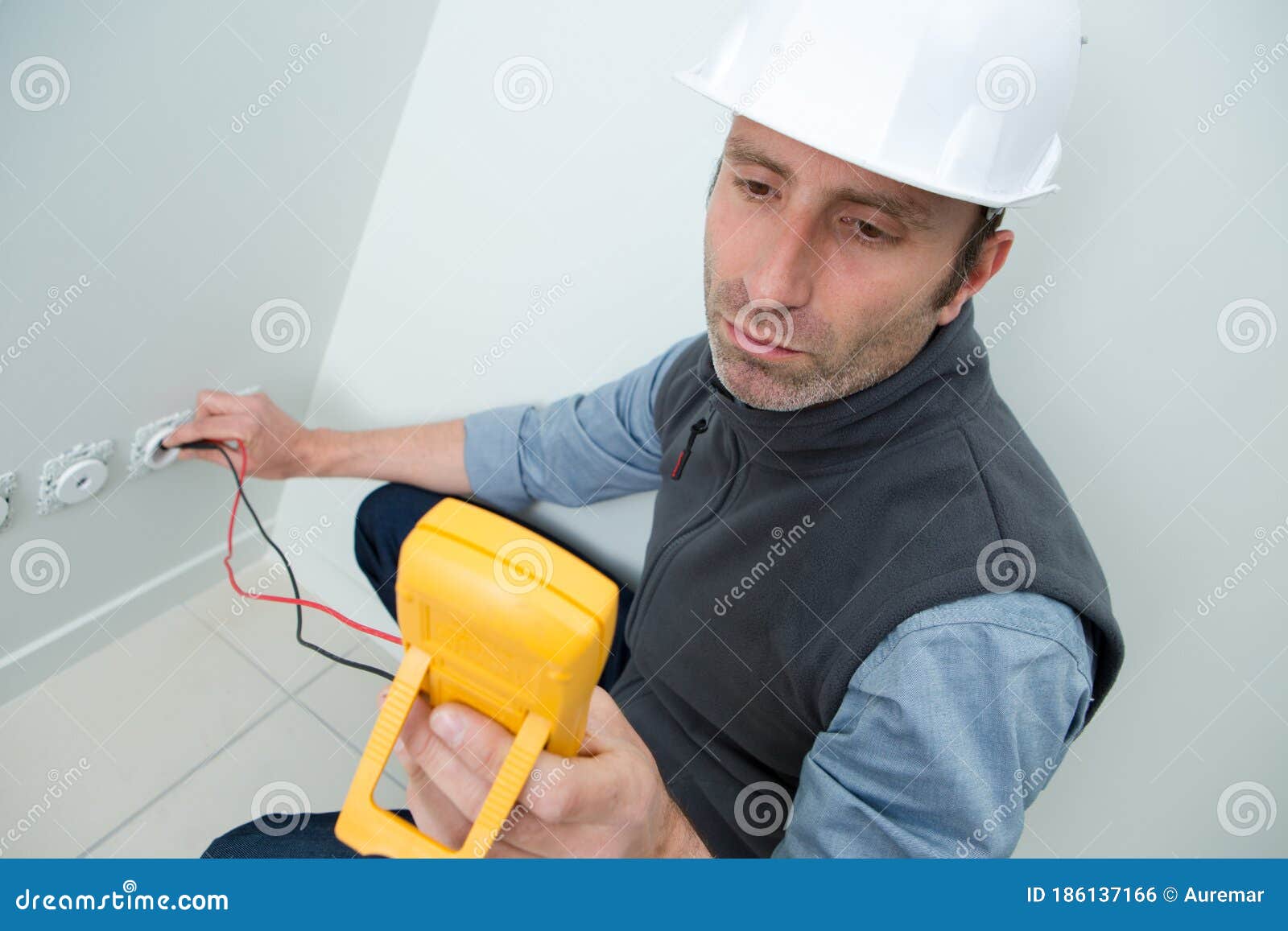 Installing Power Outlets. Power Sockets On Initial Stage Of ...