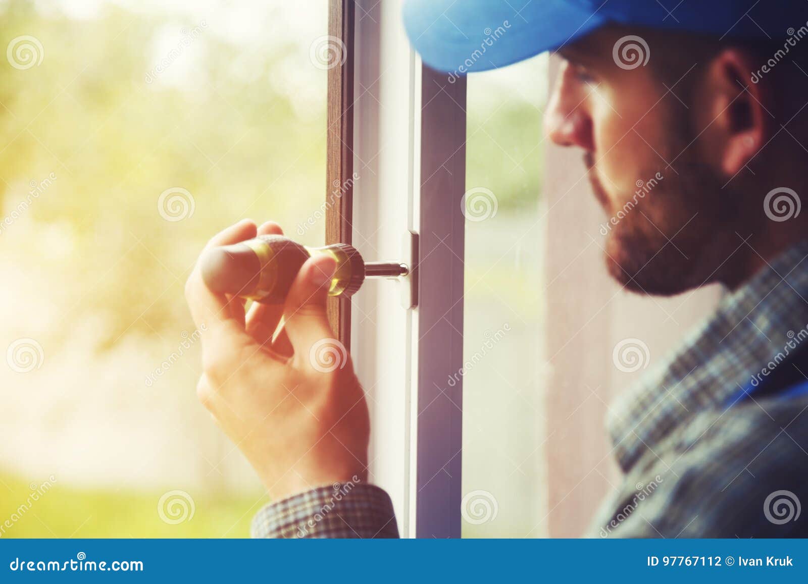 Service Man Installing Window Stock Photo - Image of room, handyman ... Service Man Installing Window Stock Photo - Image of room, handyman ...