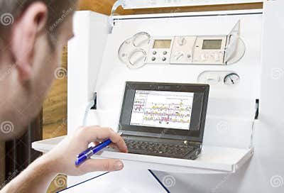 Service man at work stock image. Image of person, engineer - 14163319