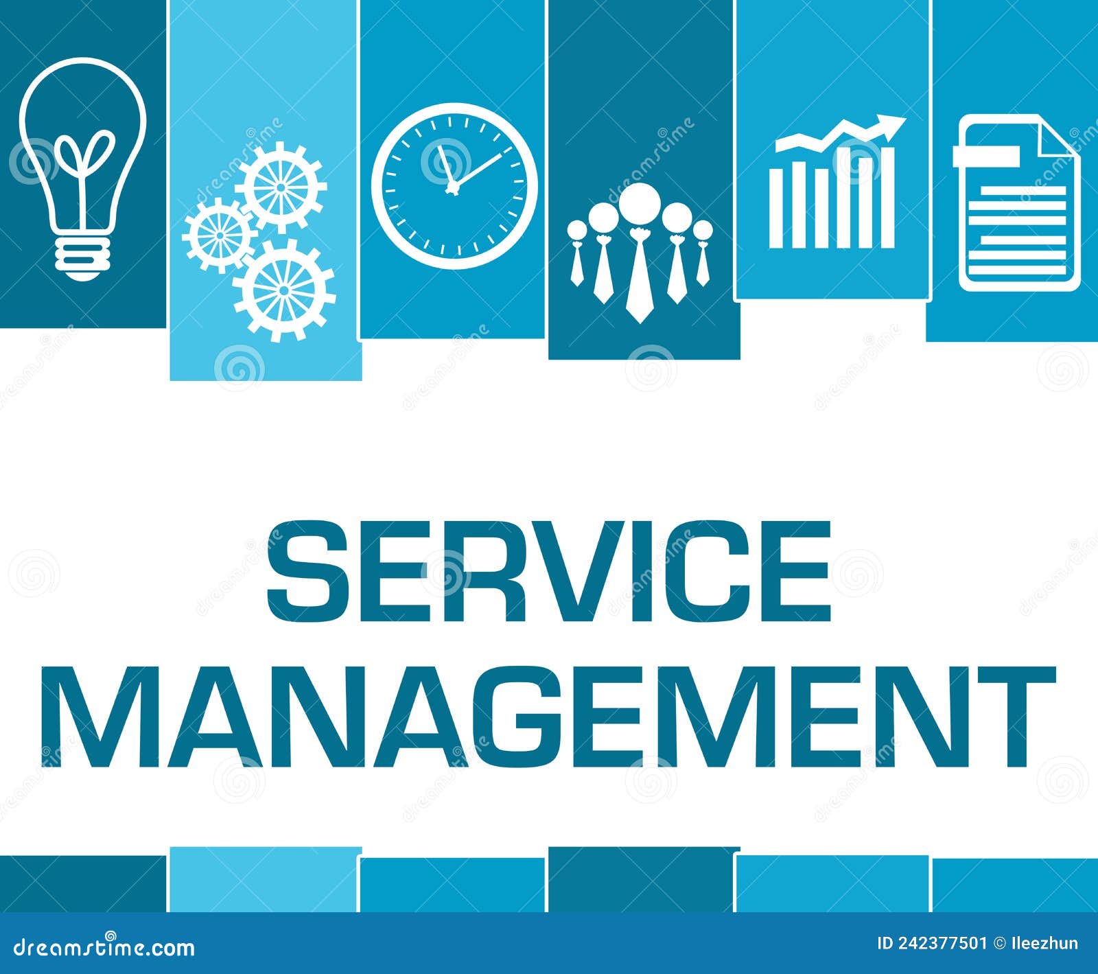 Service Management Blue Stripes Symbols Stock Illustration ...
