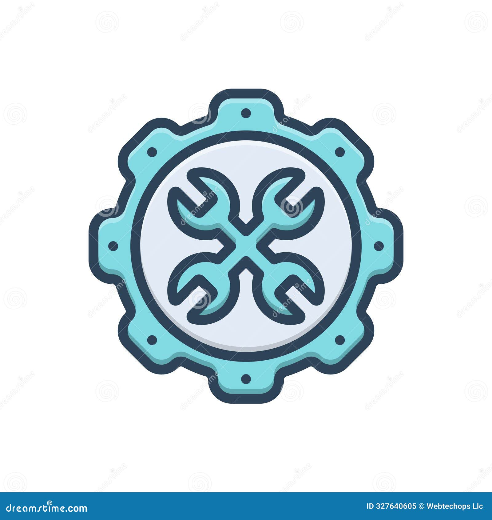 Color Illustration Icon for Service Mark, Service and Gear Stock ...