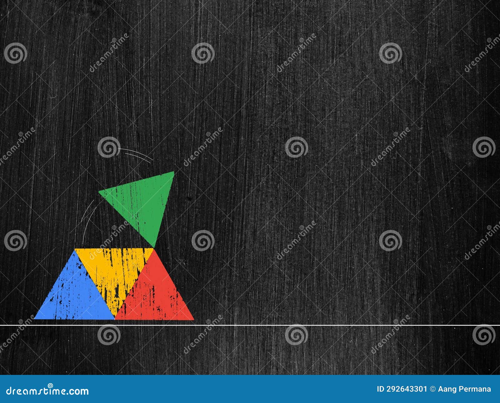 Service Marketing Triangle , Falling Colorful Triangle . Stock Image ...