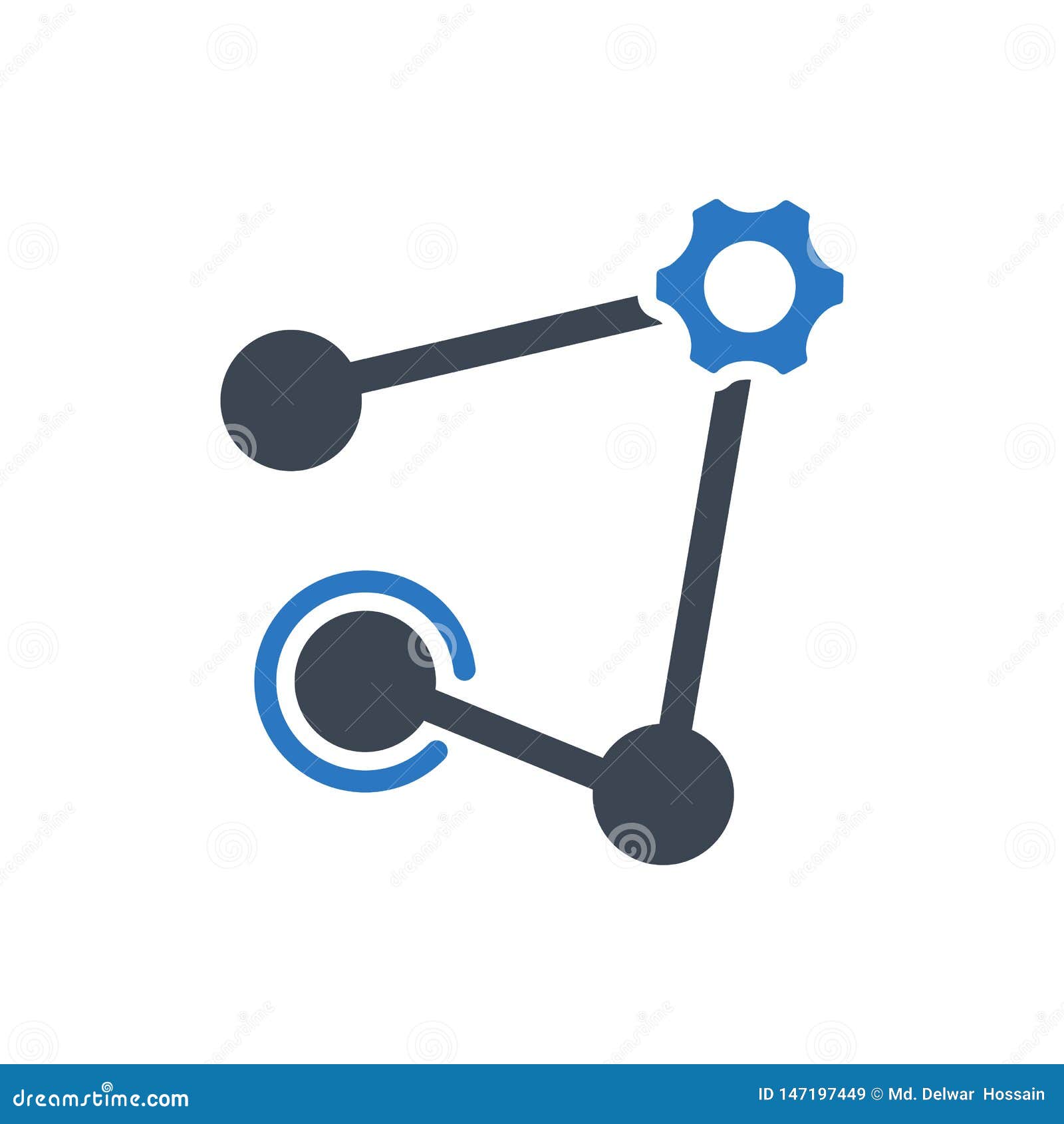 Service network icon stock vector. Illustration of support - 147197449
