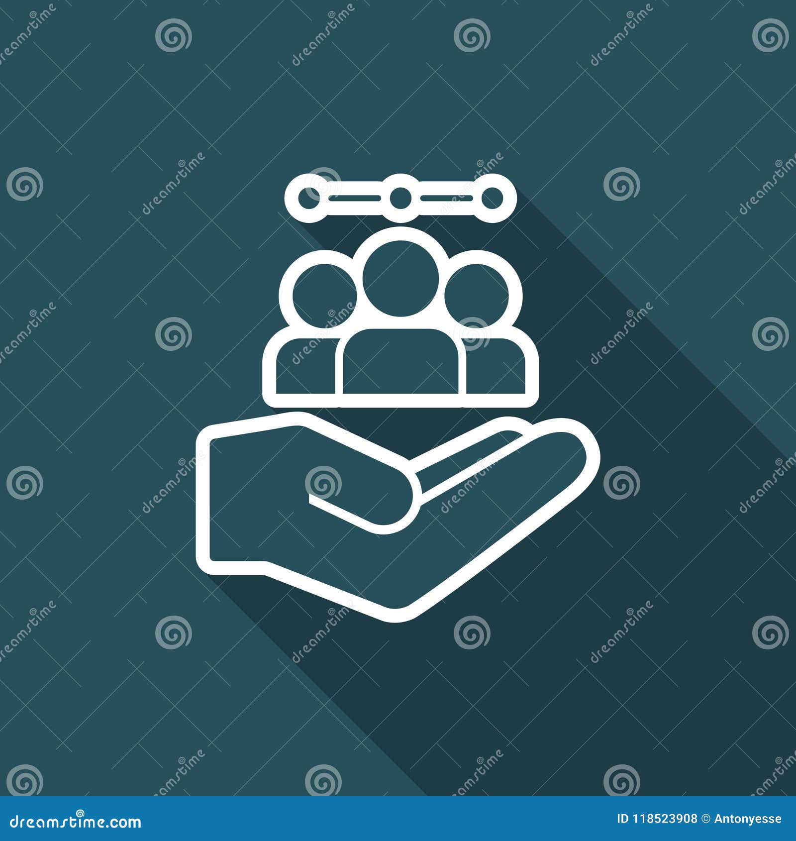 Service Offer - Workgroup Team - Minimal Icon Stock Vector ...