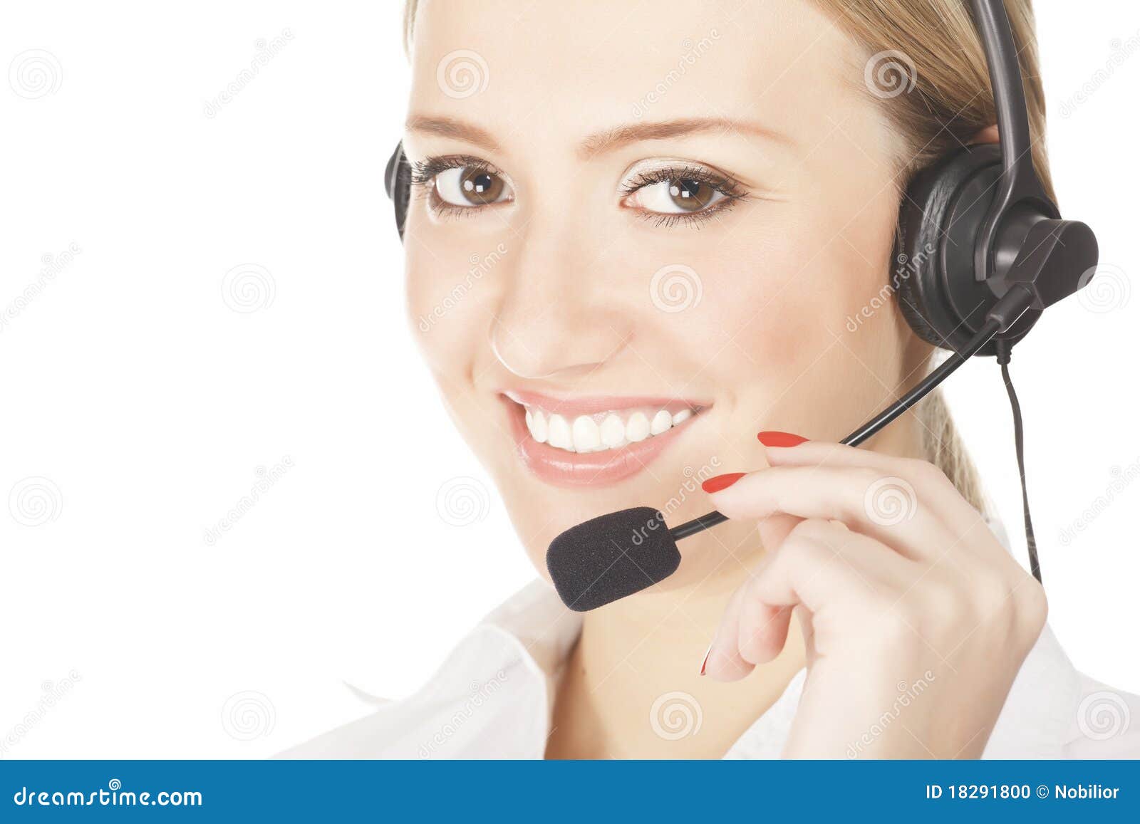 Service operator woman stock photo. Image of contact - 18291800