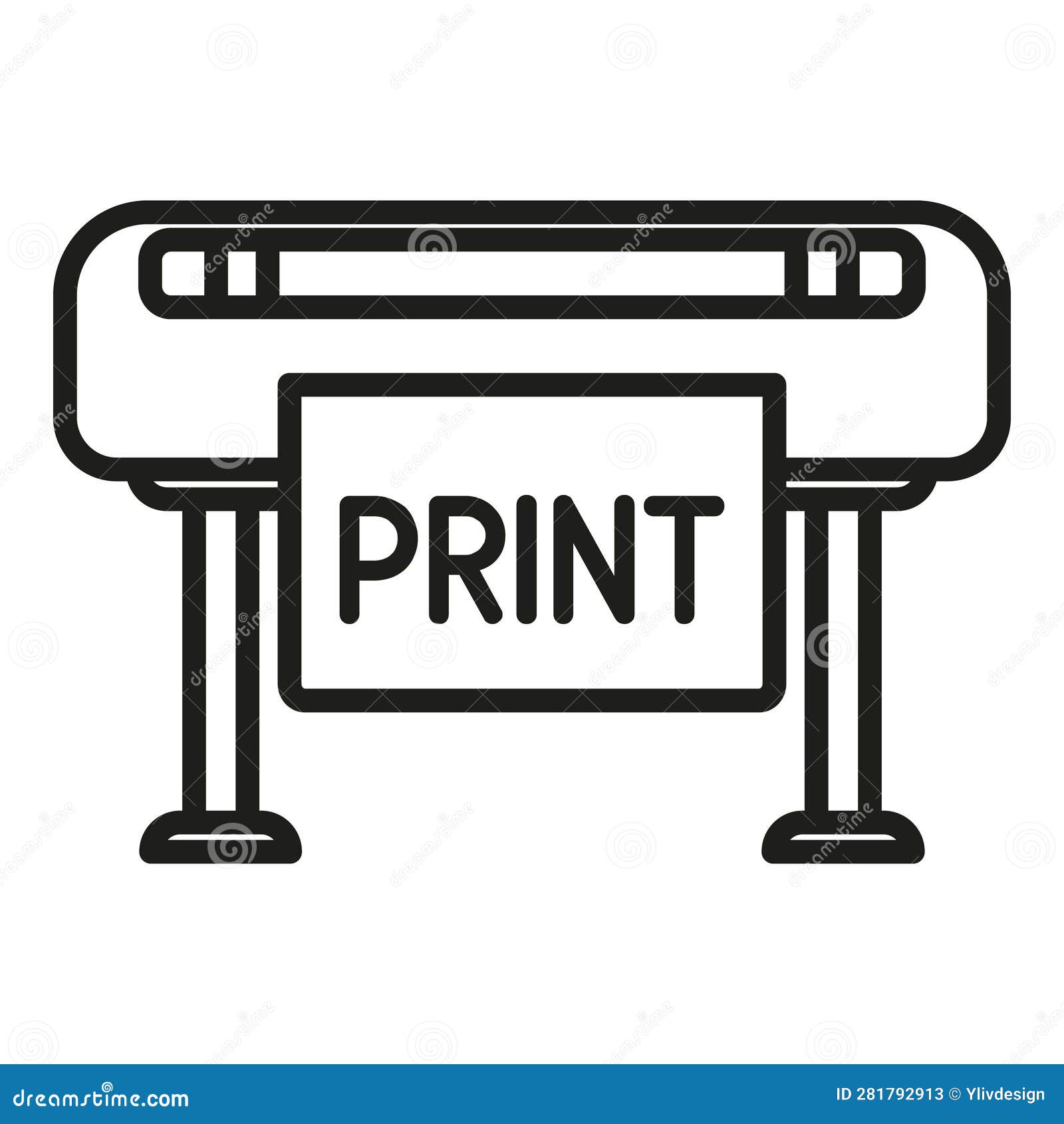 Service Plotter Icon Outline Vector. Digital Print Stock Vector ...