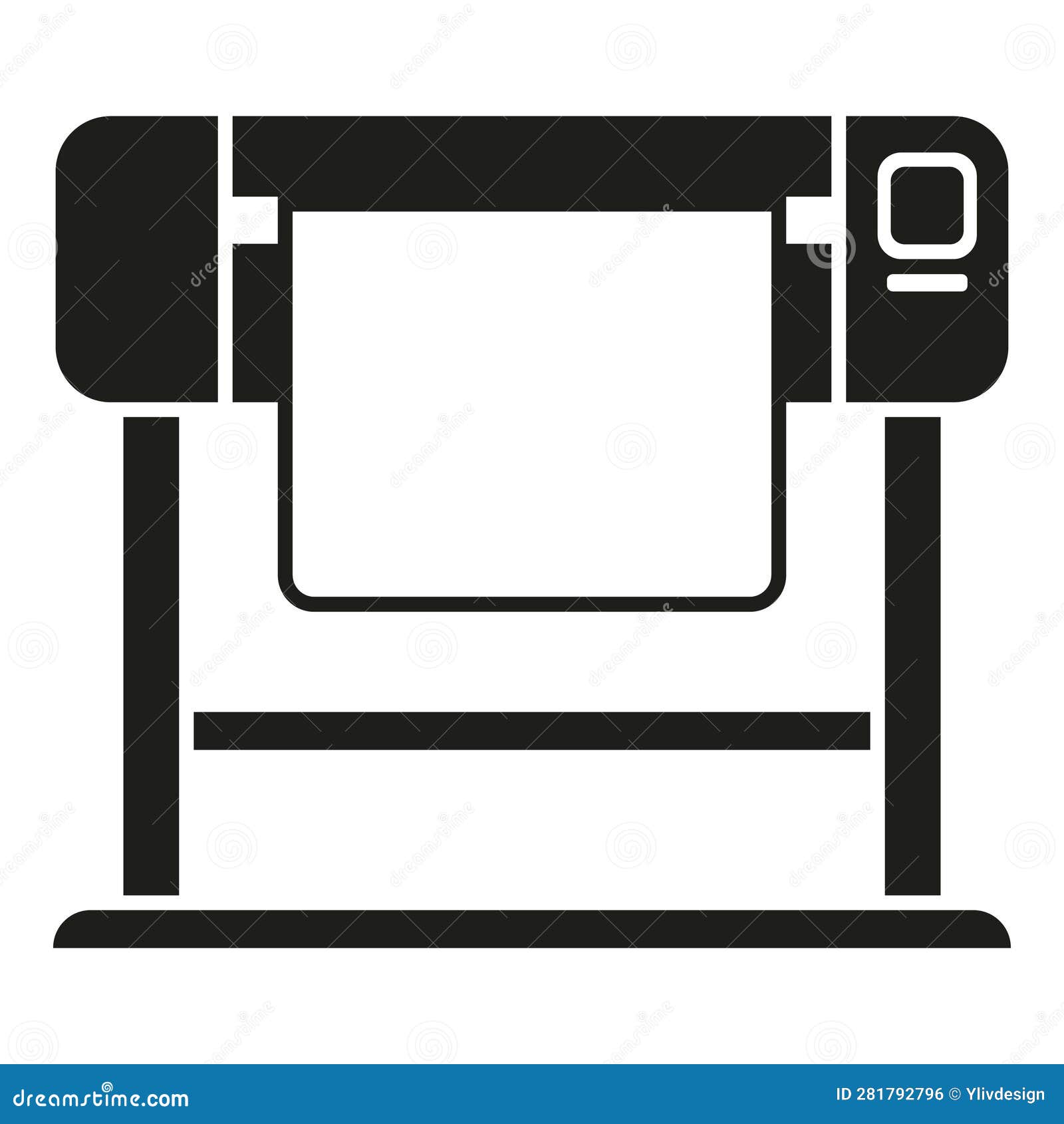 Service Plotter Icon Simple Vector. Digital Printer Stock Vector - Illustration of machine ...