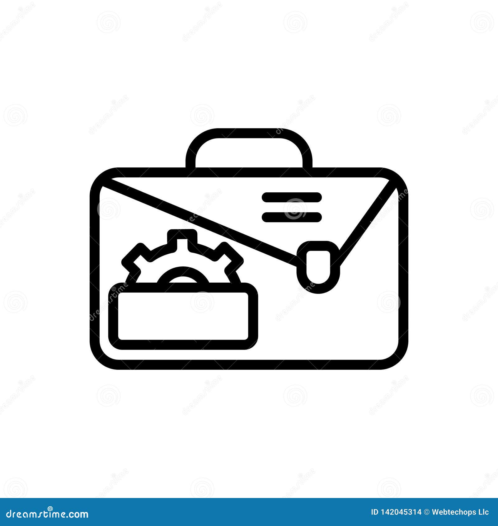 Black Line Icon for Service, Portfolio and Creative Stock Vector ...