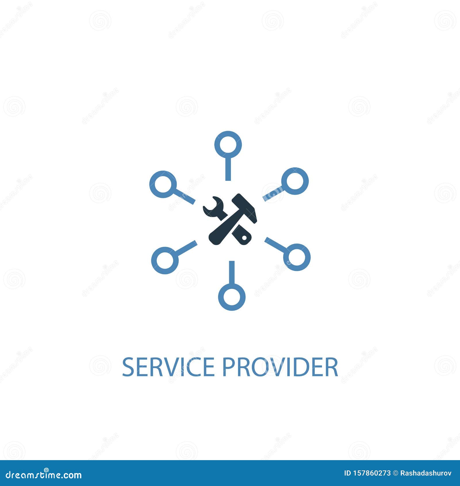 Service Provider Concept 2 Colored Icon Stock Vector - Illustration of ...