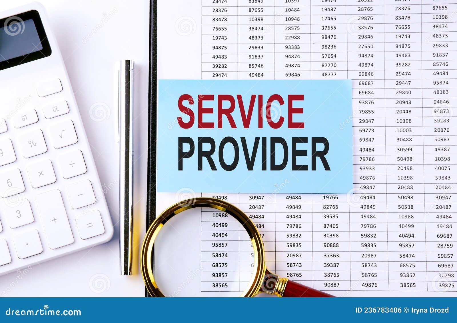 SERVICE PROVIDER Text on Sticker on Chart Background, Business Concept ...