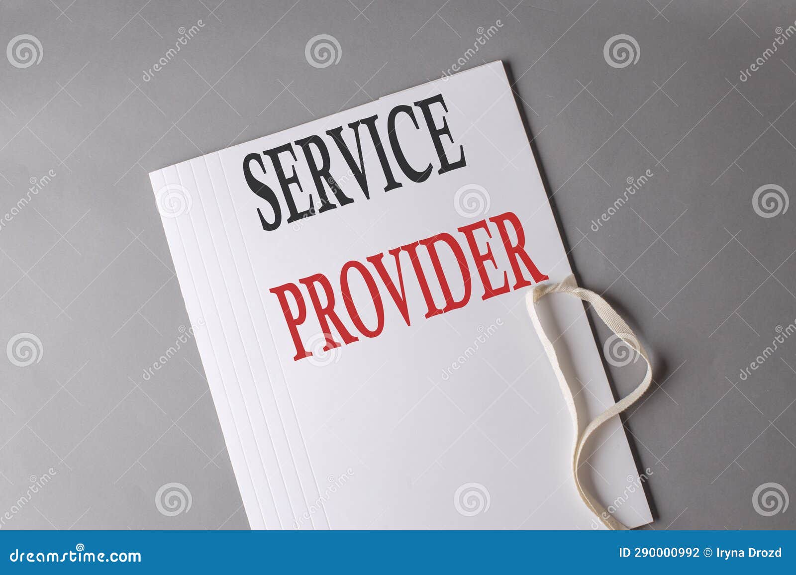 SERVICE PROVIDER Text on White Folder on Grey Background Stock Photo ...